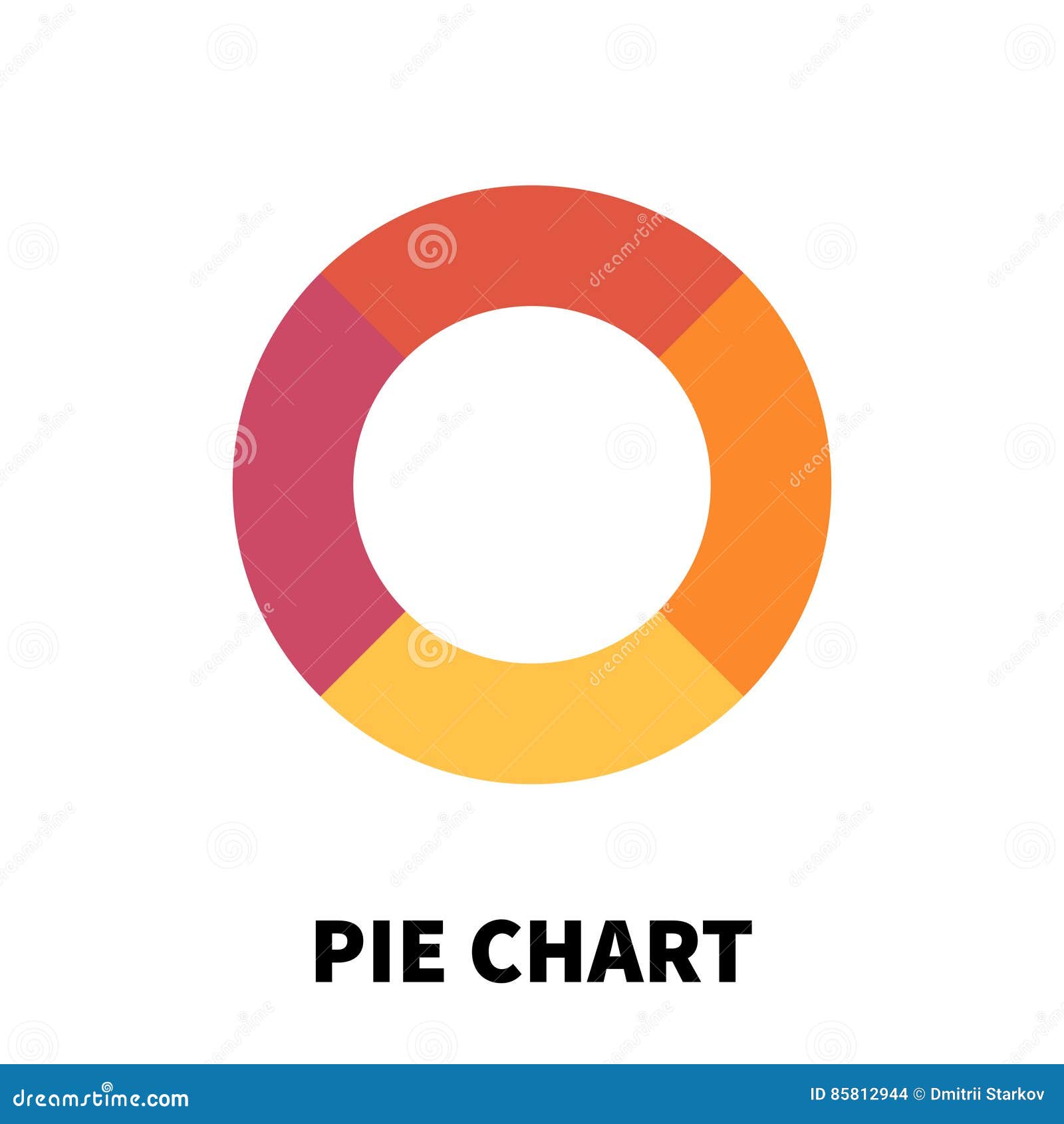 Pie Chart Icon or Logo in Modern Flat Style. Stock Vector ...