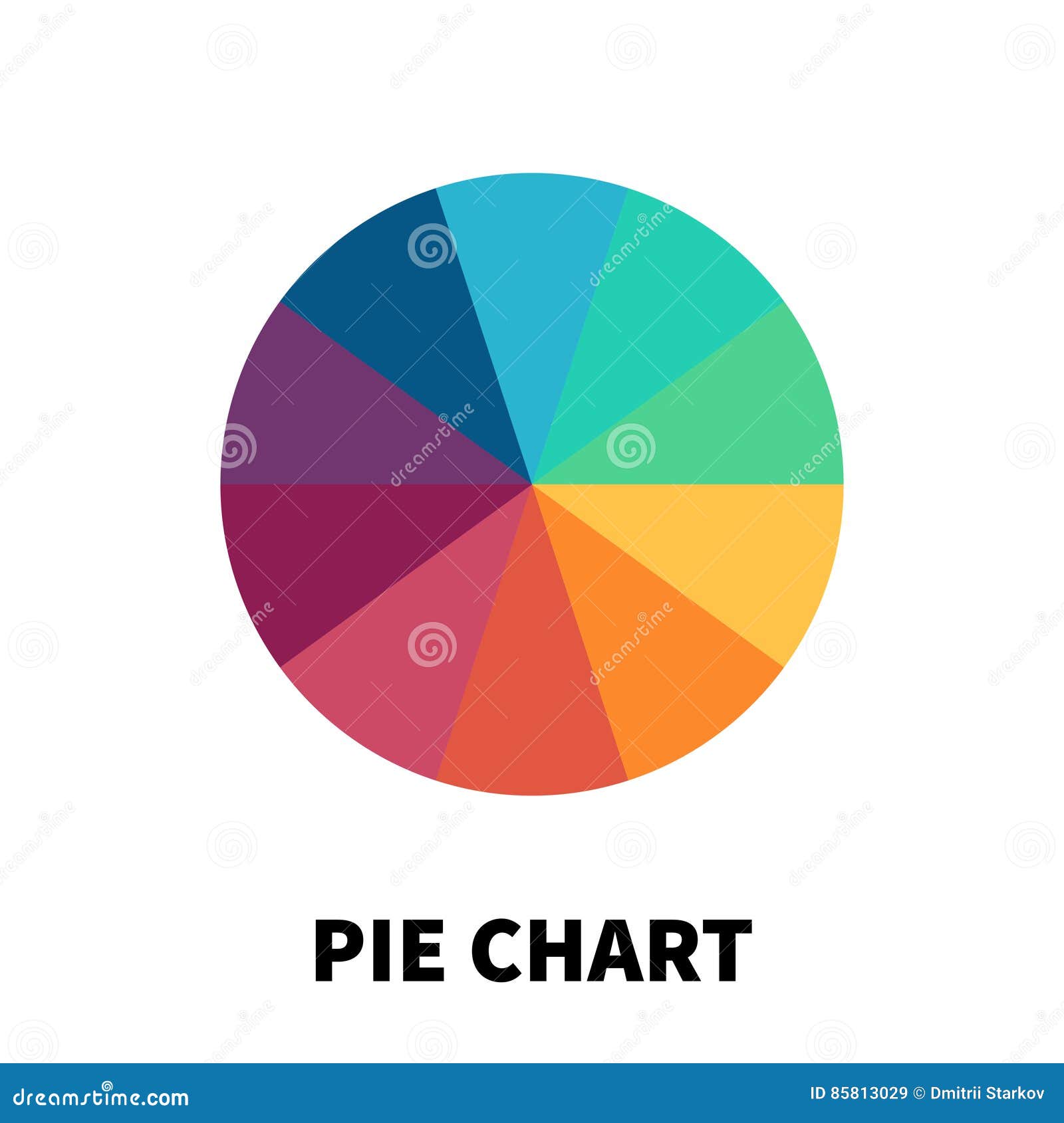 Pie Chart Icon or Logo in Modern Flat Style. Stock Vector ...