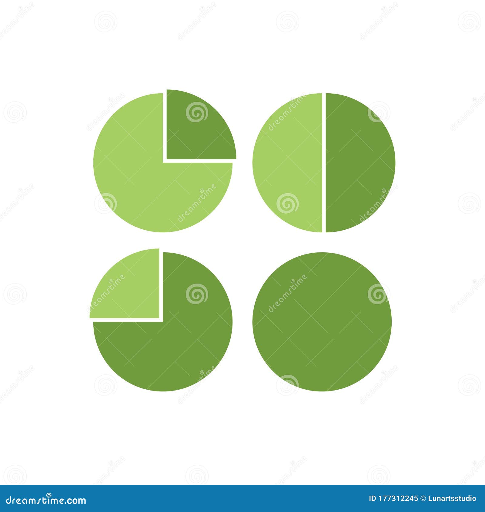 Pie Chart Icon in Trendy Flat Style Isolated on White Background. Graph ...