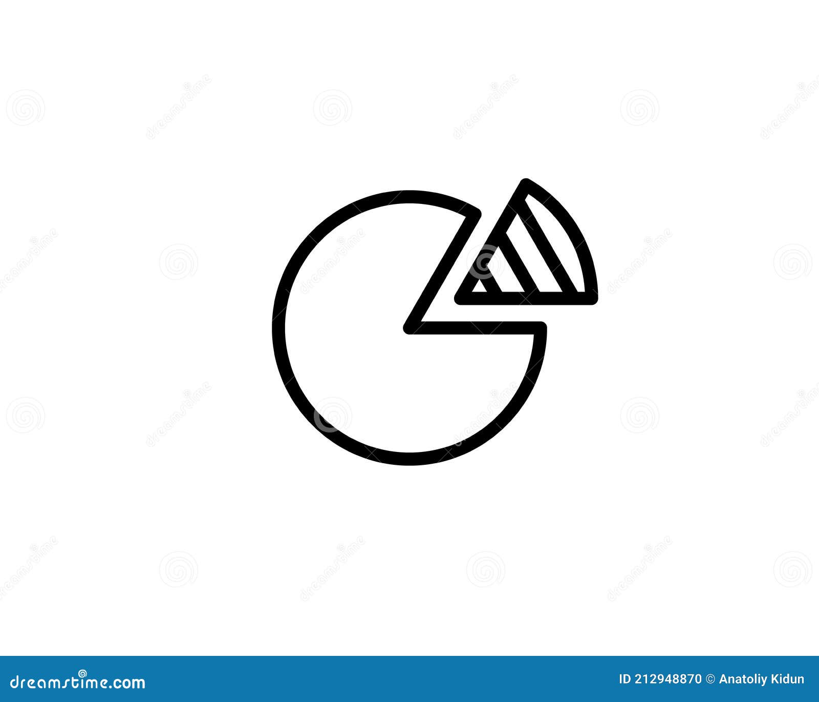 Pie Chart Icon in Trendy Flat Style Isolated on White Background. Graph ...