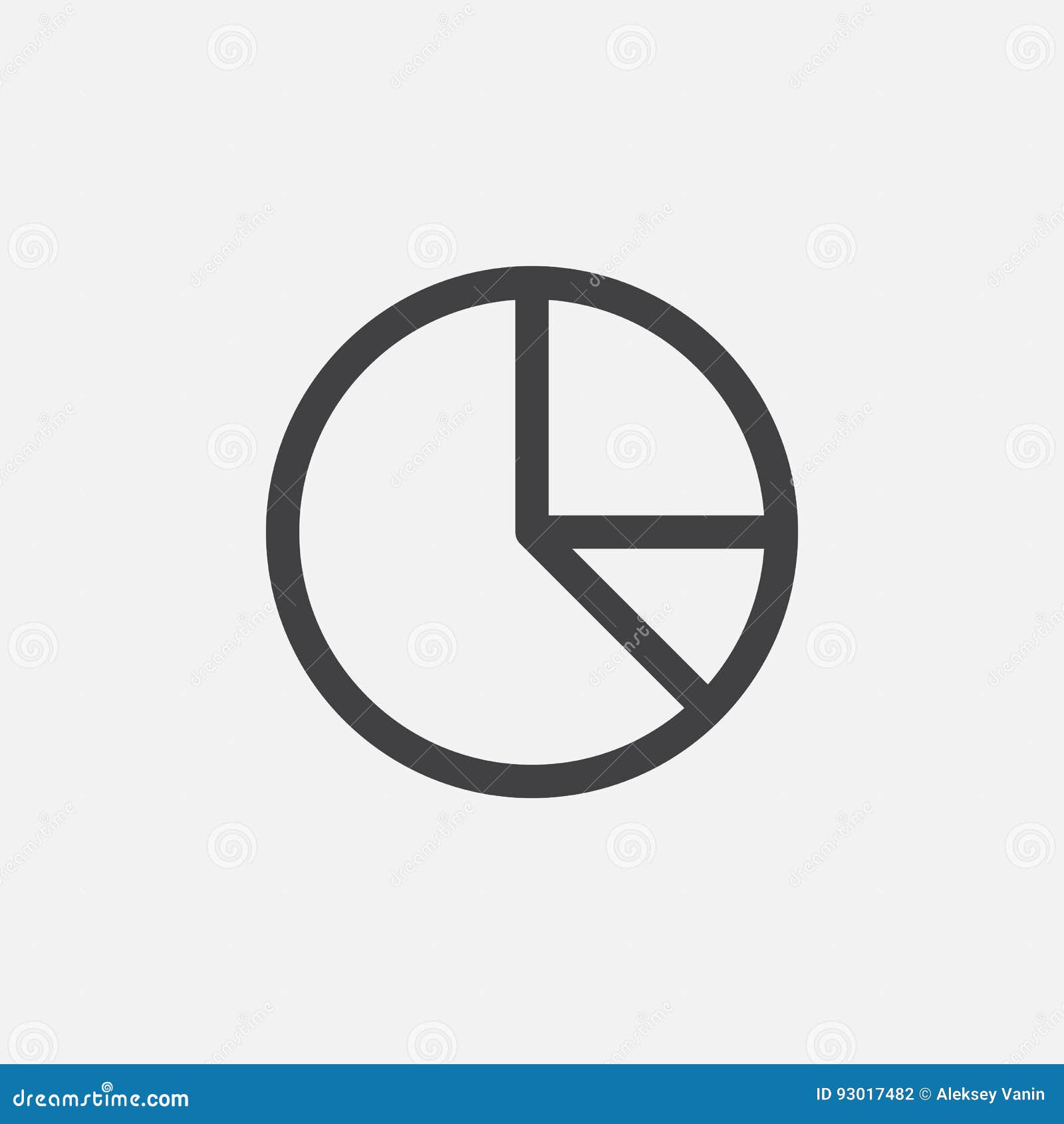 Pie Chart Icon Vector Illustration Isolated on White . Stock Vector ...