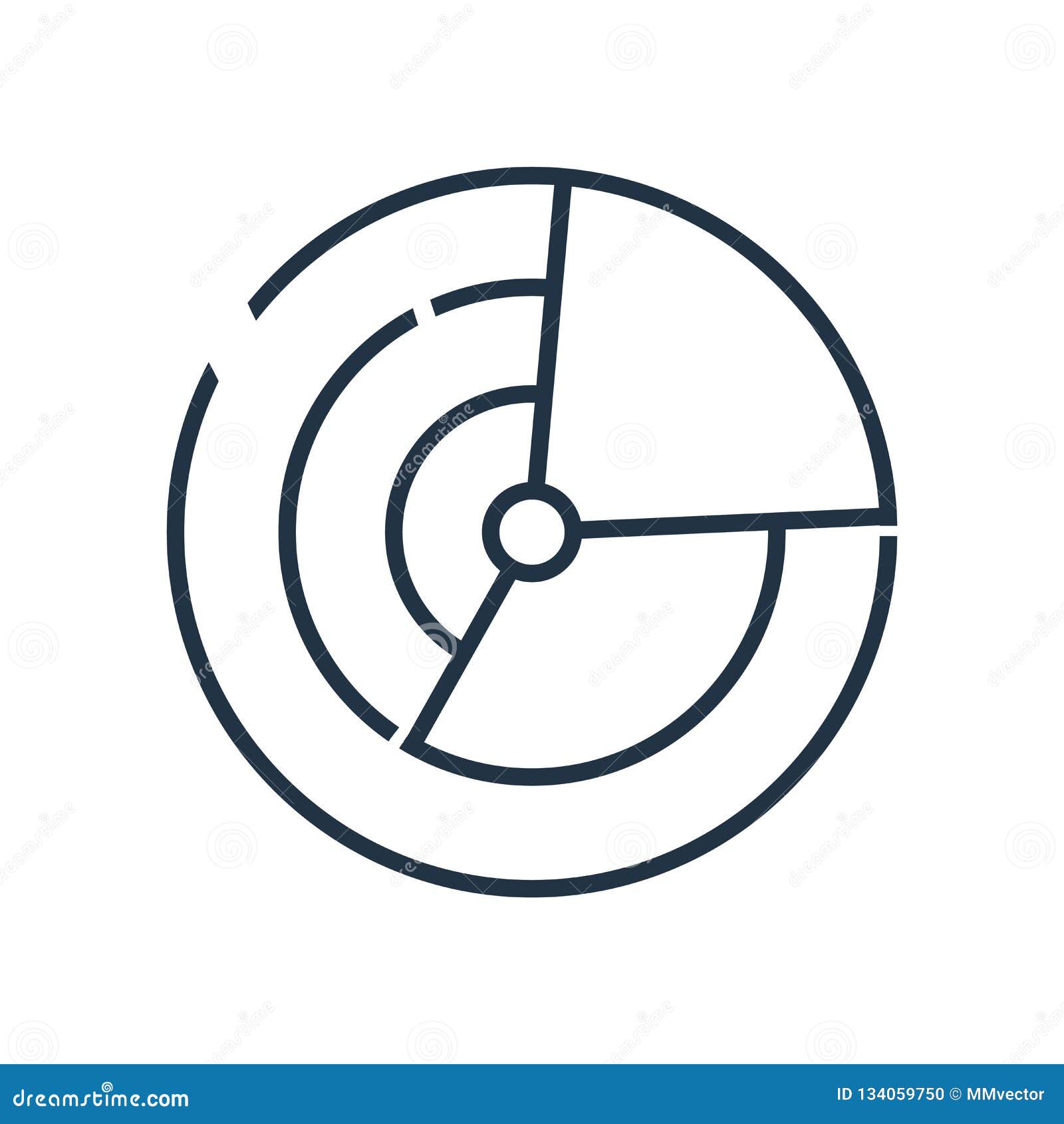 Pie Chart Icon Vector Isolated on White Background, Pie Chart Sign ...