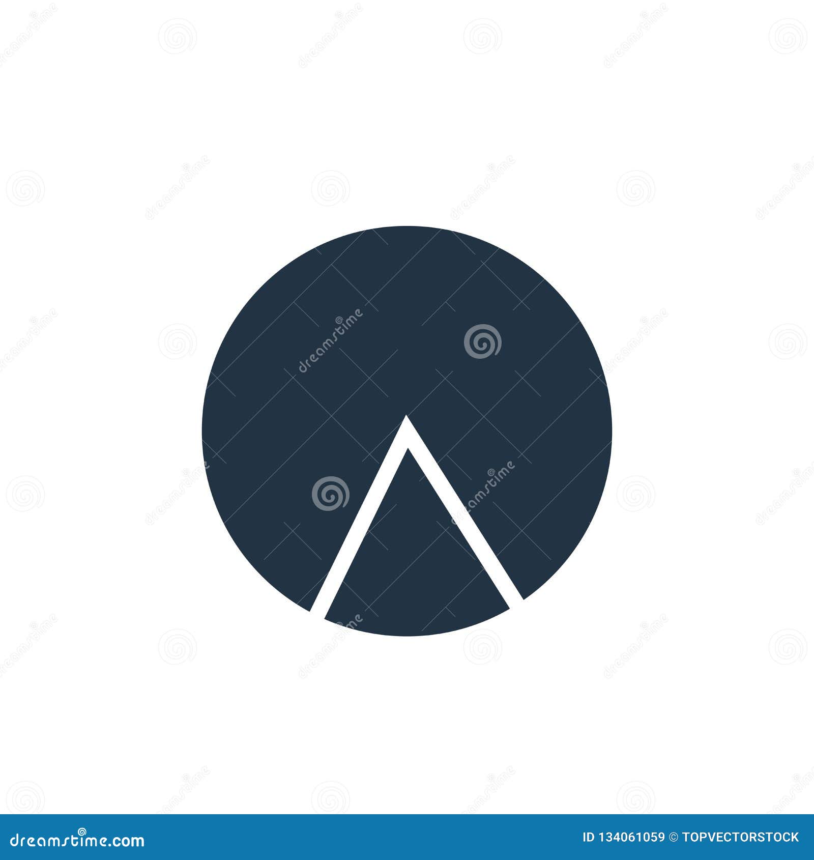 Pie Chart Icon Vector Isolated on White Background, Pie Chart Sign ...