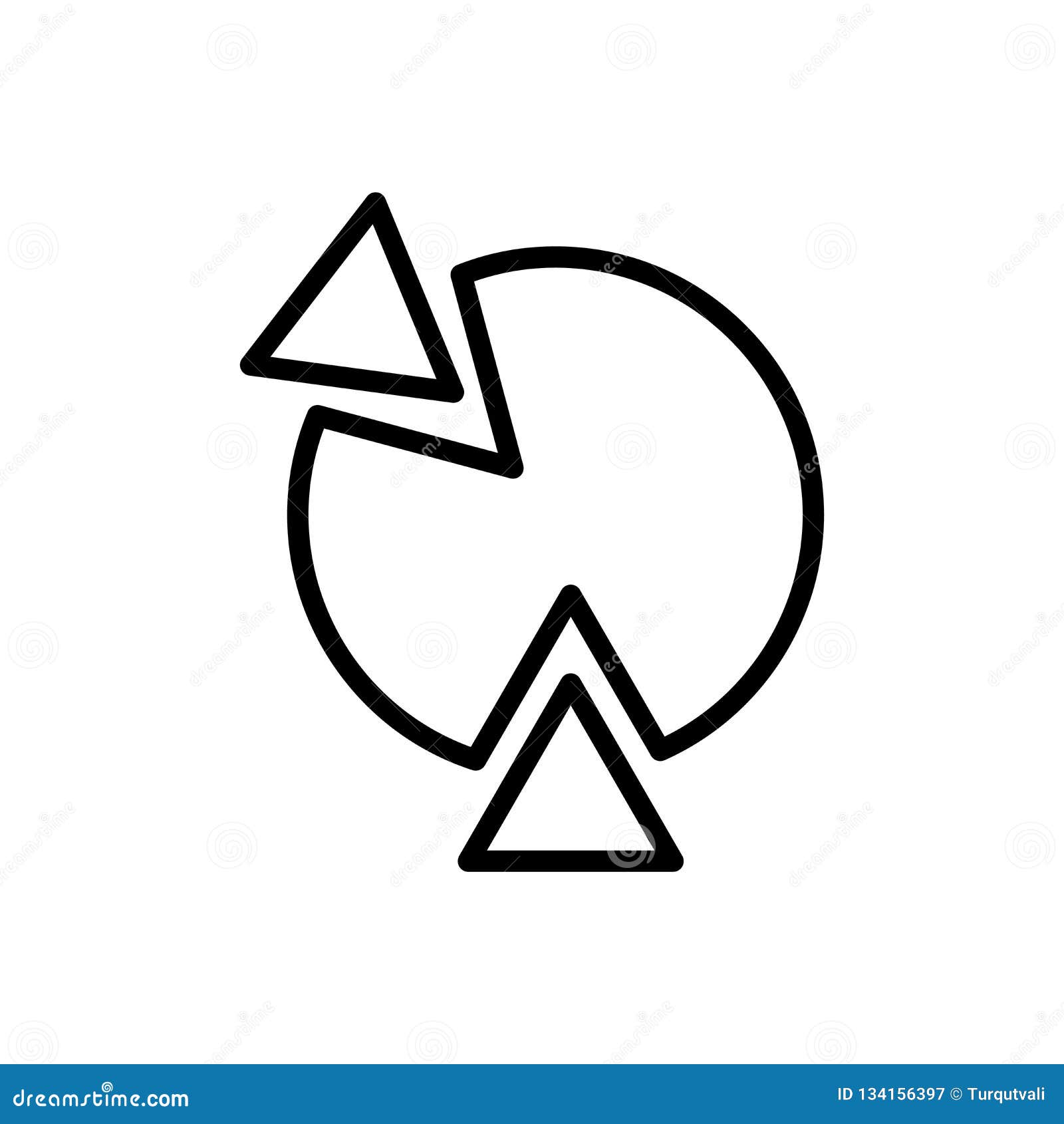 Pie Chart Icon Vector Isolated on White Background, Pie Chart Sign ...