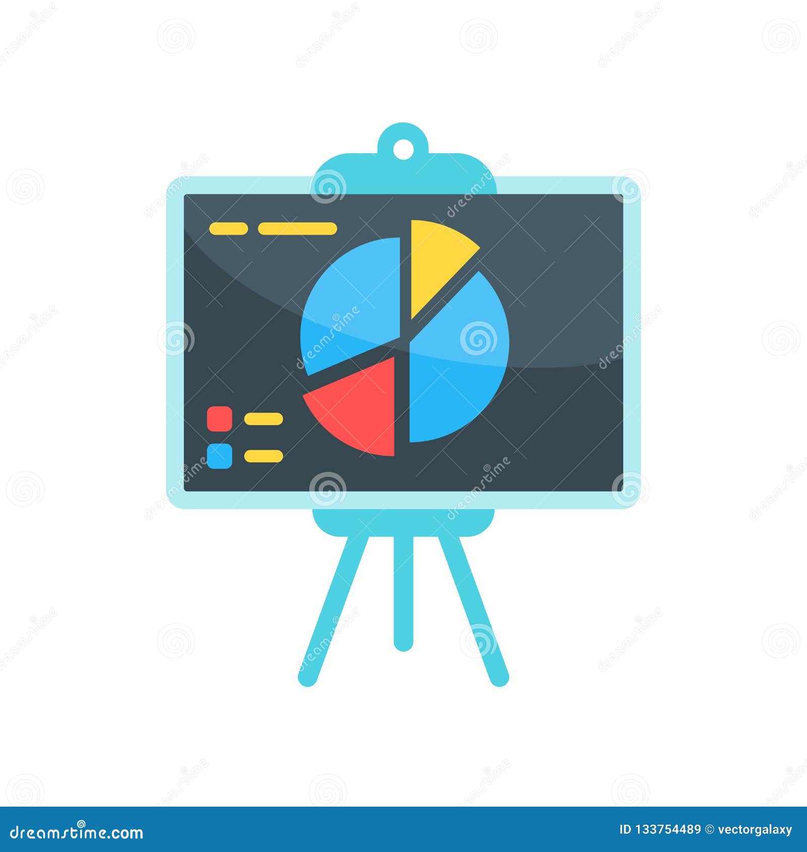 Pie Chart Icon Vector Sign and Symbol Isolated on White Background, Pie ...