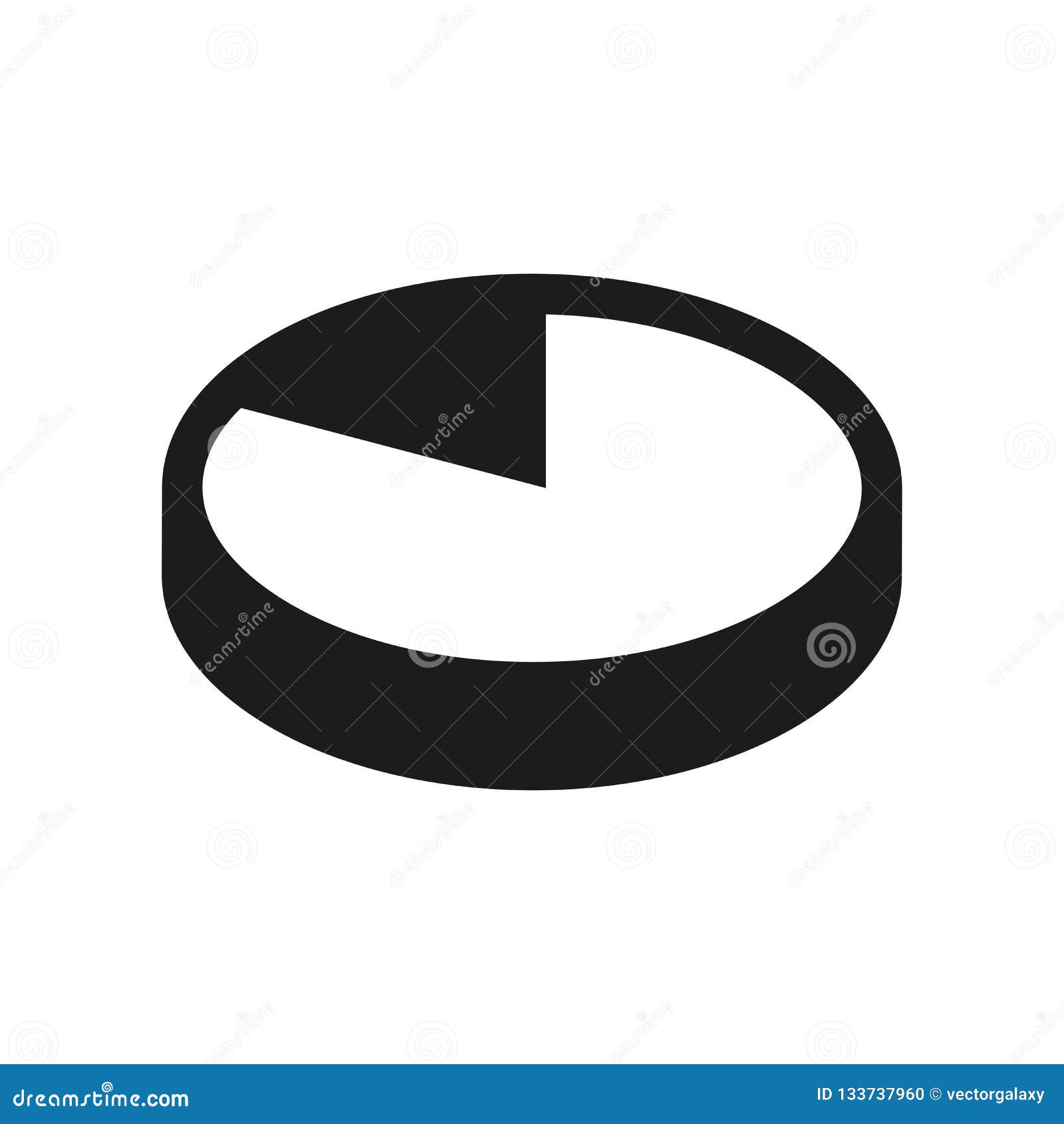 Pie Chart Icon Vector Sign and Symbol Isolated on White Background, Pie ...