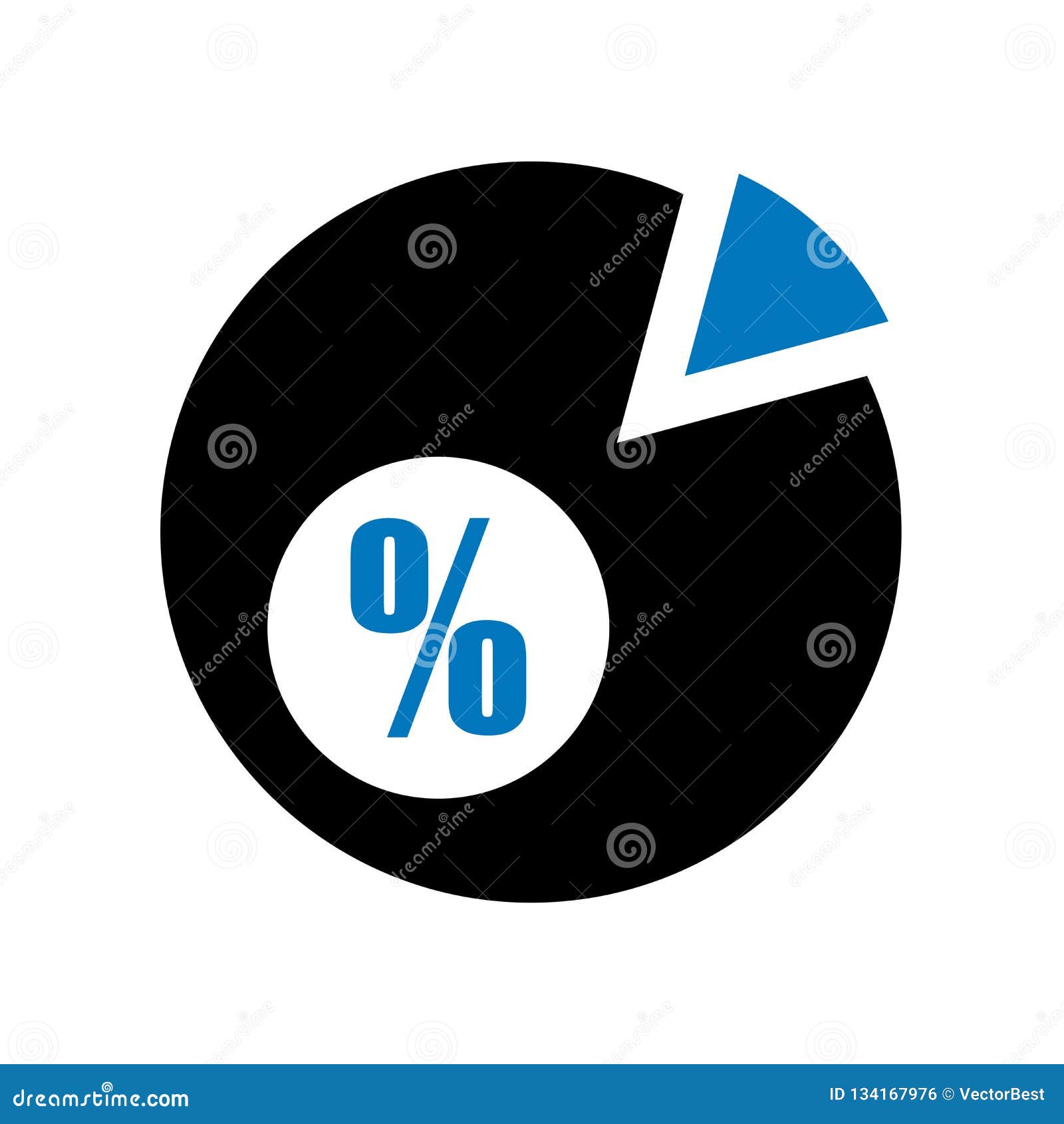 Pie Chart Icon Vector Sign and Symbol Isolated on White Background, Pie ...
