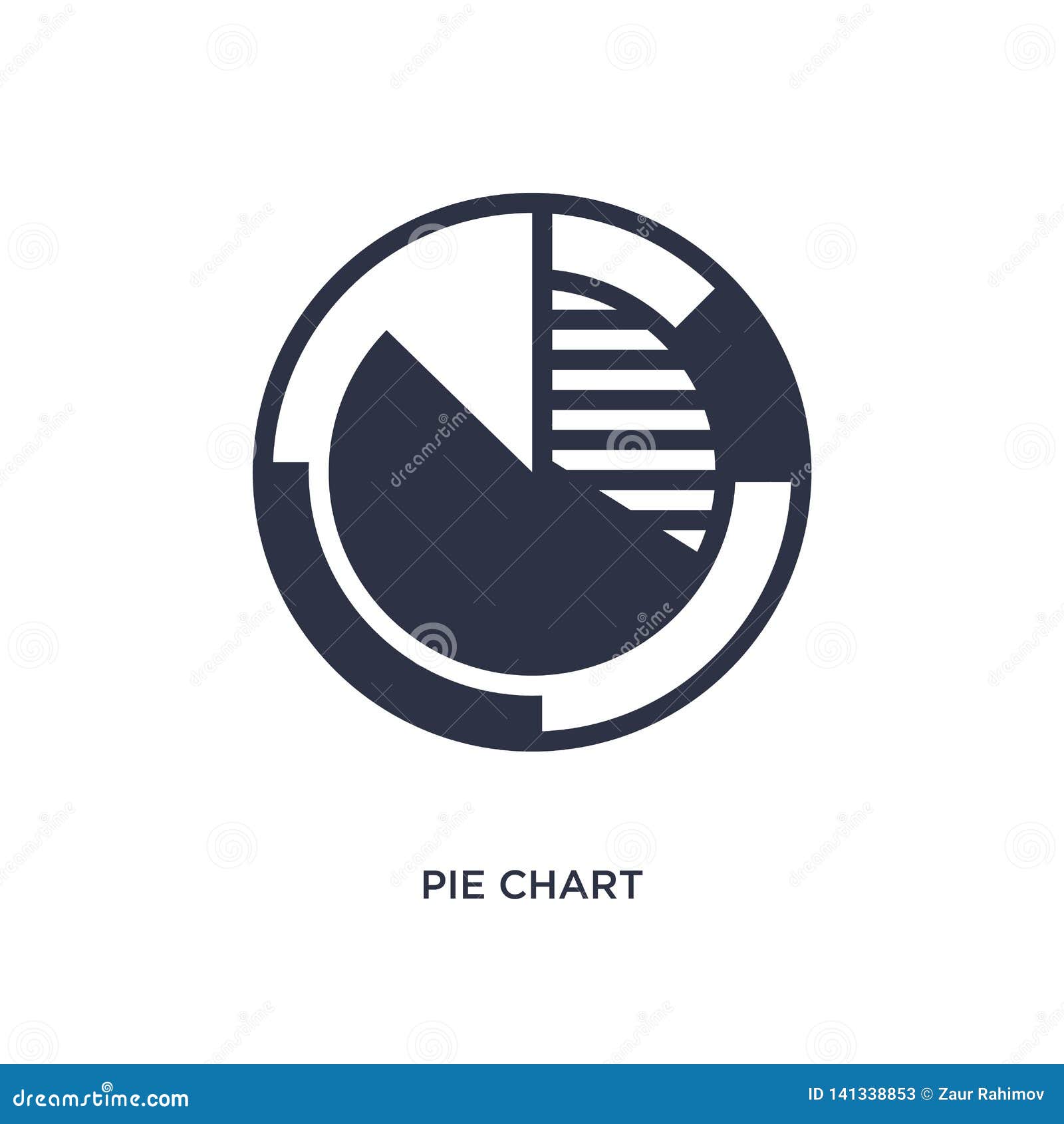 Pie Chart Icon on White Background. Simple Element Illustration from ...