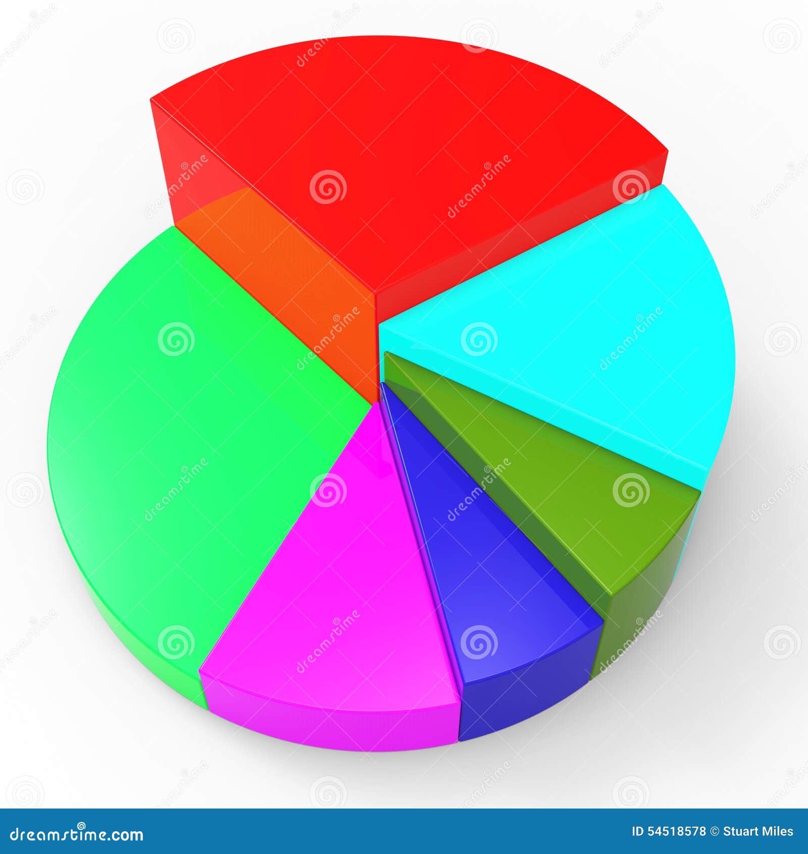 Pie Chart Indicates Data Investment and Trend Stock Illustration ...