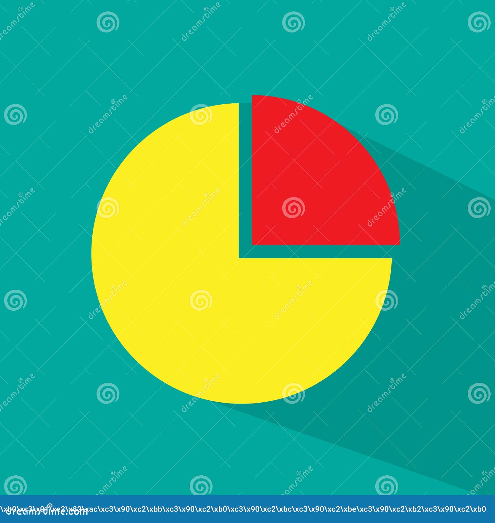 Pie Chart Infographic Element in Modern Flat Design with Long Shadows ...