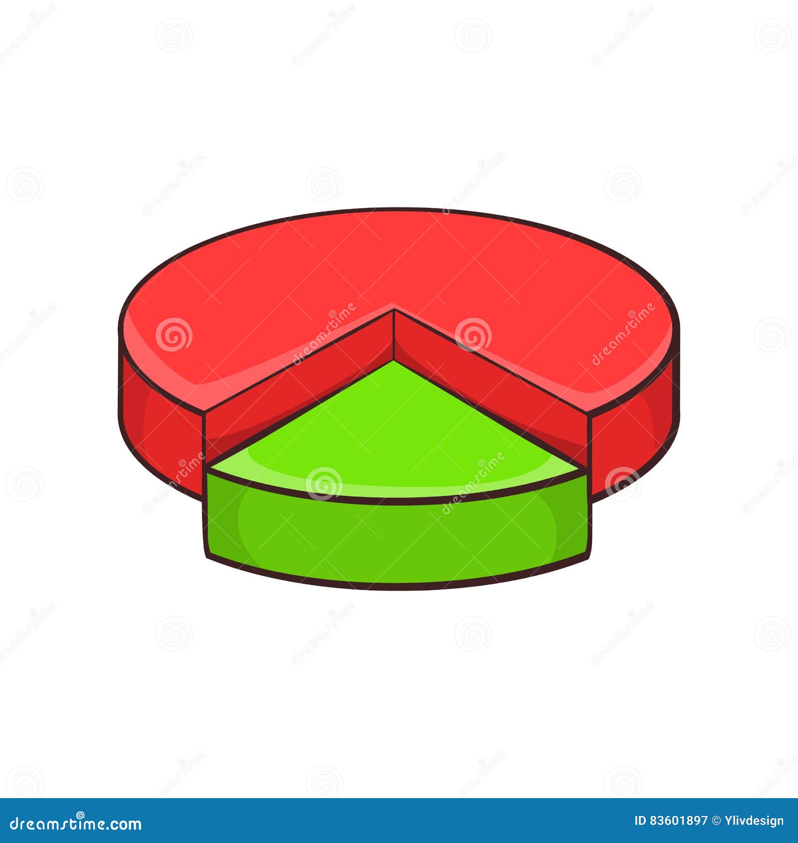 Pie Chart Infographic Icon, Cartoon Style Stock Vector - Illustration ...