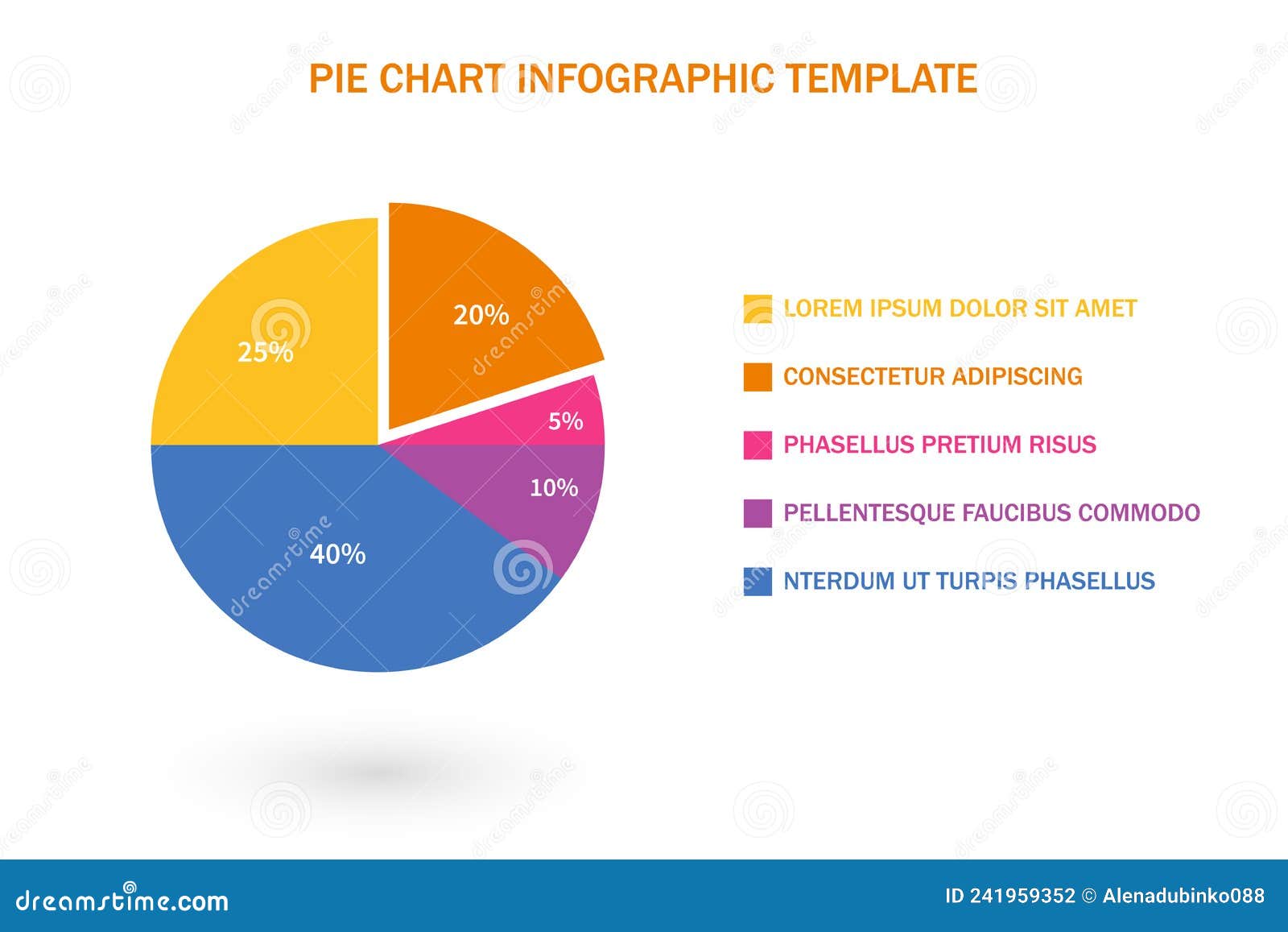 Pie Chart Infographic Template. Business Infographic Template ...