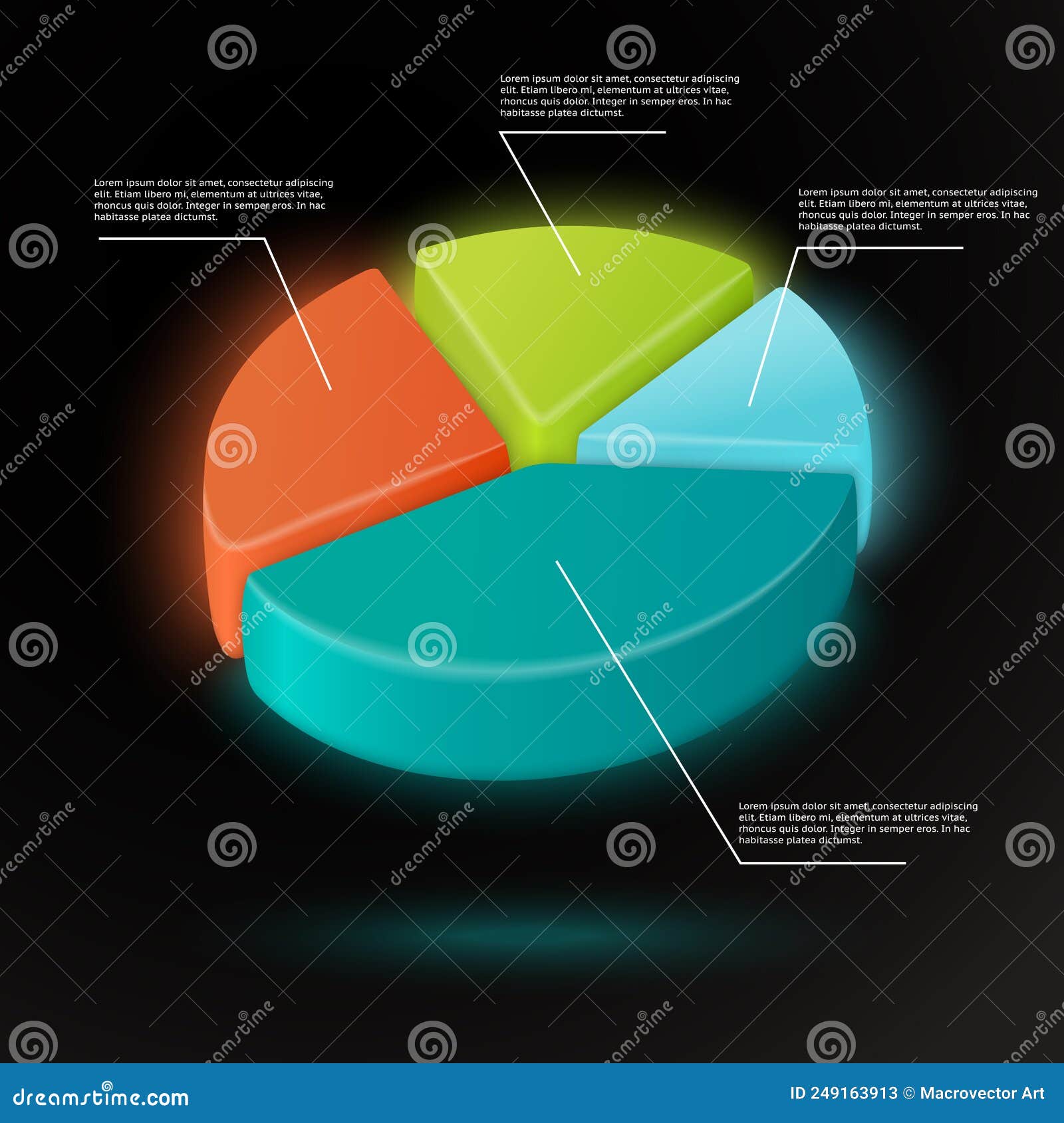 Pie Chart Infographics Template Stock Vector - Illustration of ...