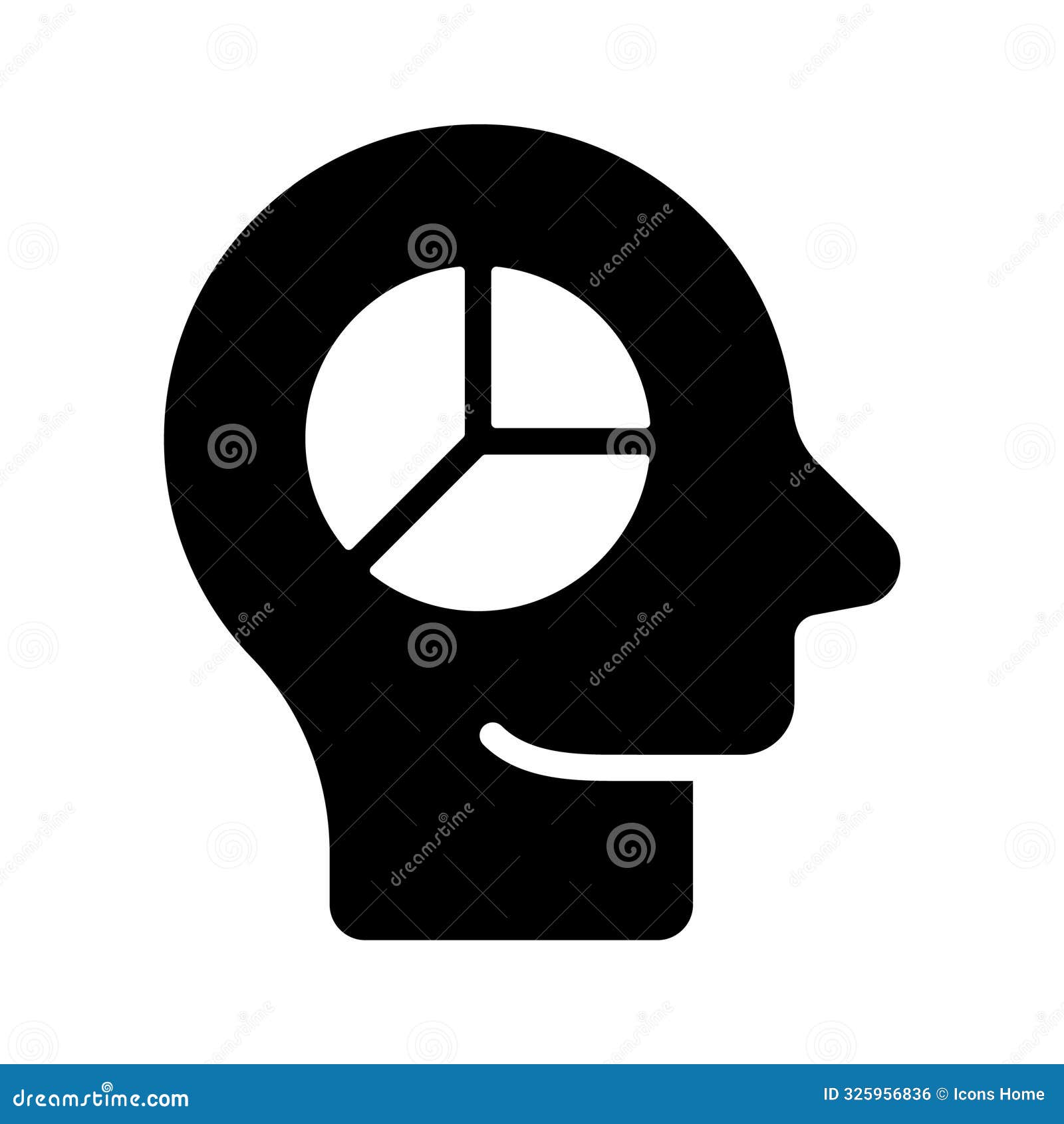 Pie Chart Inside Human Mind Showing Vector of Analytical Mind in Modern ...