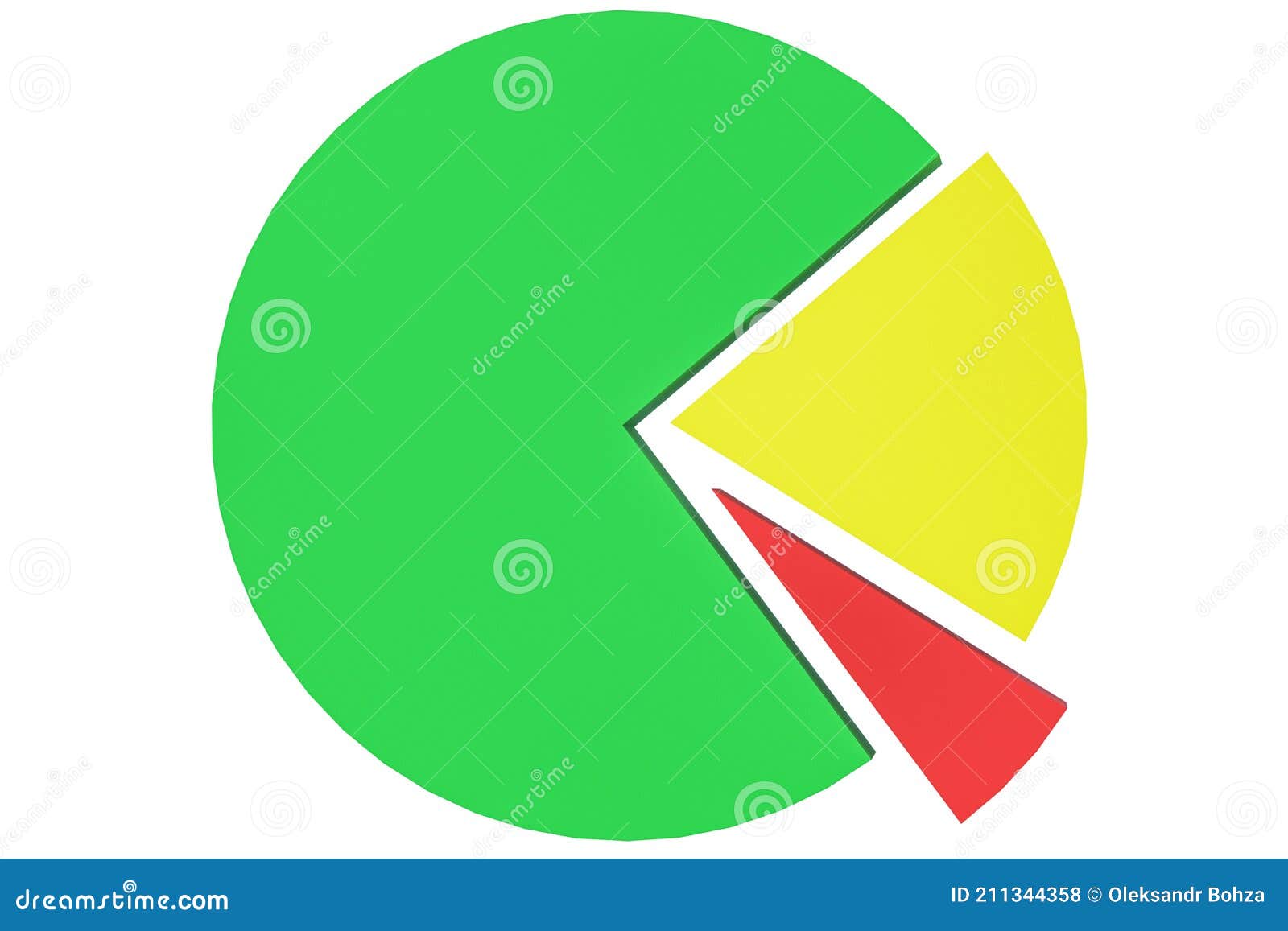 Pie Chart Isolated on White Background Stock Illustration ...