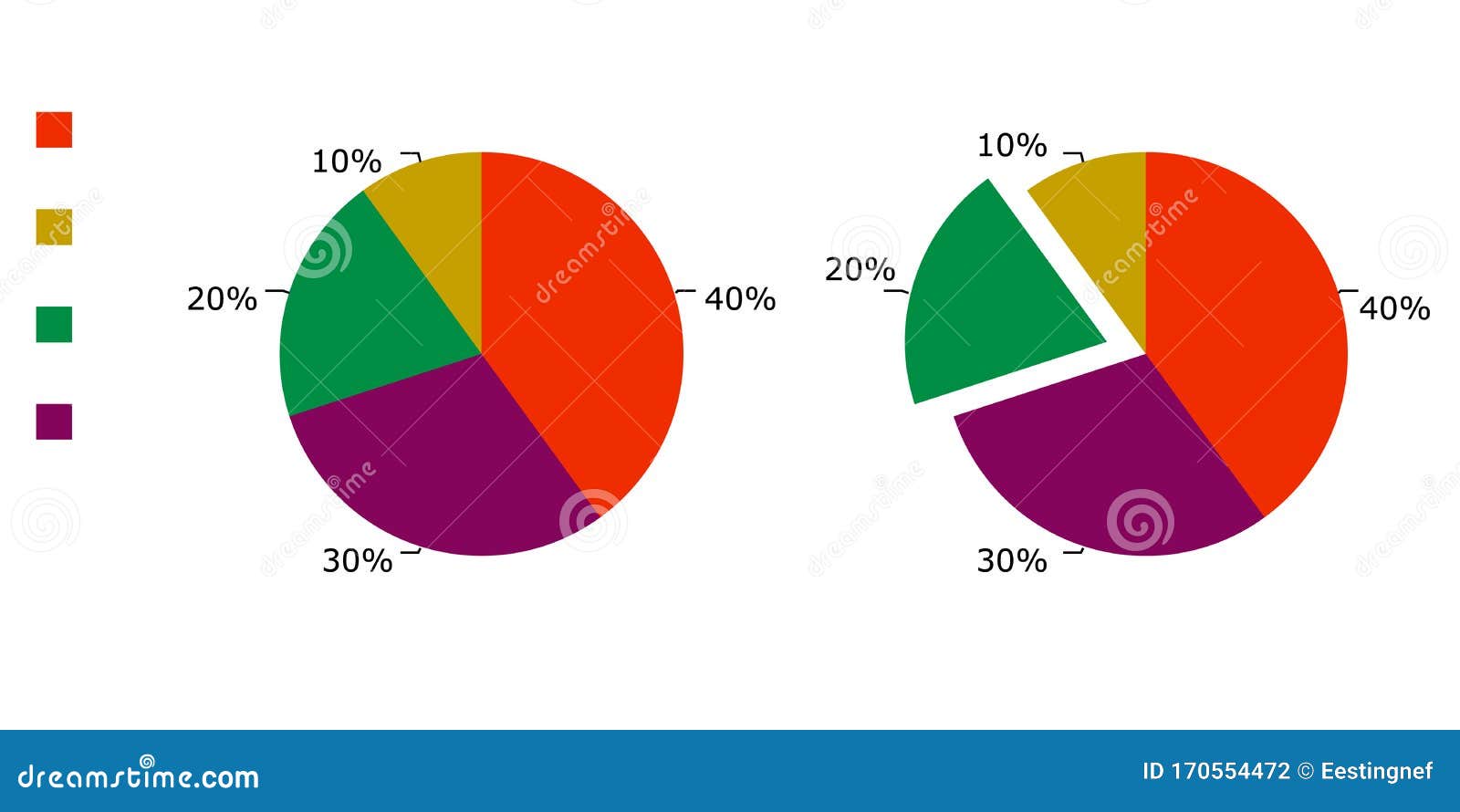 Pie Chart. Isolated on White Background Stock Vector - Illustration of ...