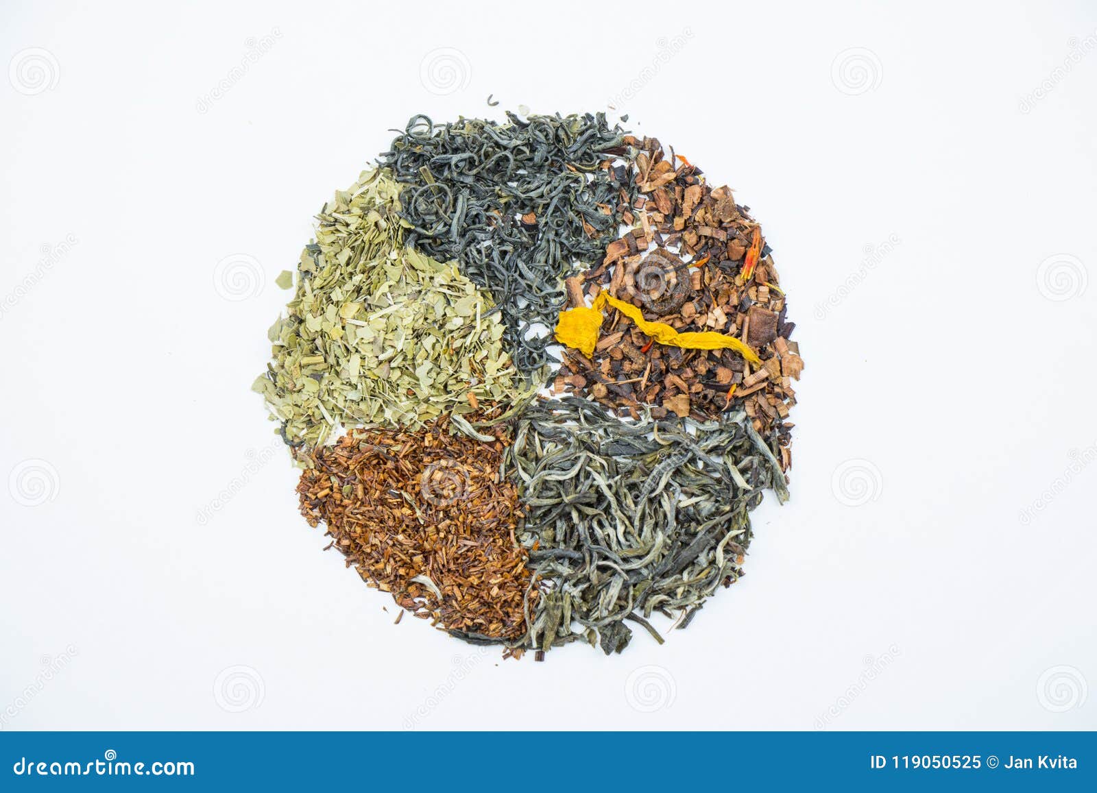 Pie Chart Made with Dry Tea Leaves. Stock Image - Image of culinary ...