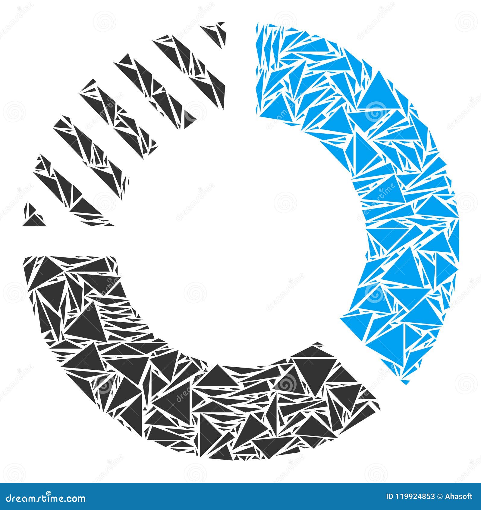 Pie Chart Collage of Triangles Stock Vector - Illustration of ...