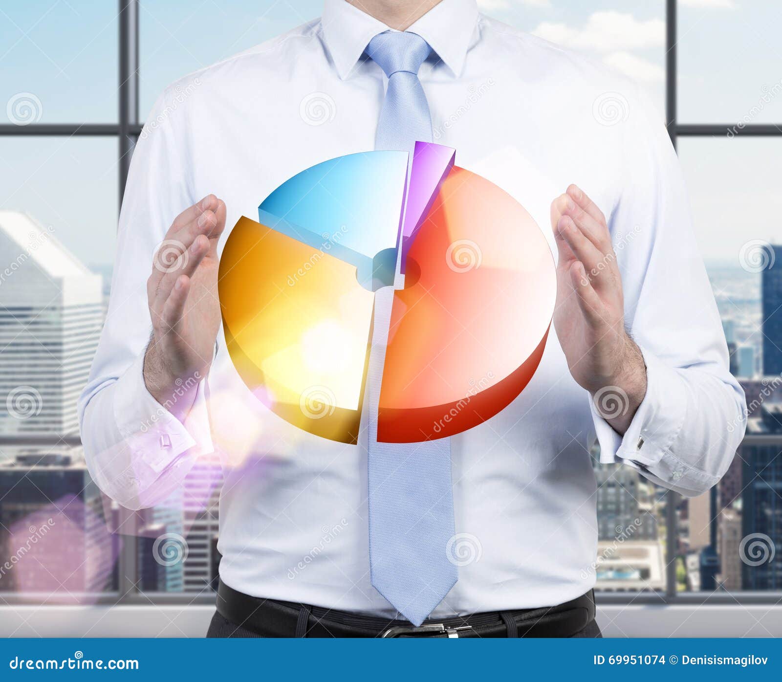 Pie-chart office interior stock photo. Image of abstract - 69951074