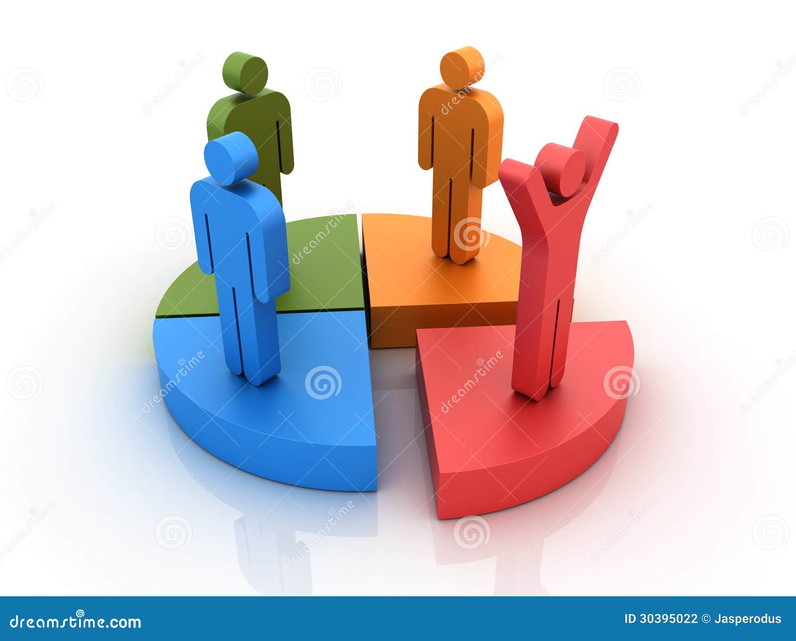 Pie Chart with People stock illustration. Illustration of manage - 30395022