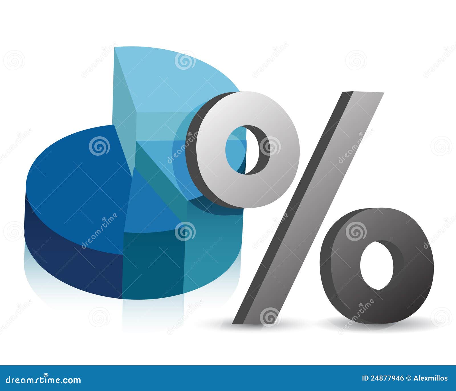 Pie Chart and Percentage Symbol Illustration Stock Vector ...