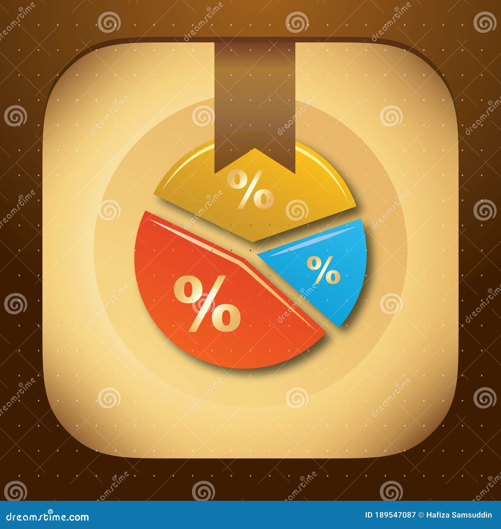 Pie Chart with Percentage. Vector Illustration Decorative Design Stock ...