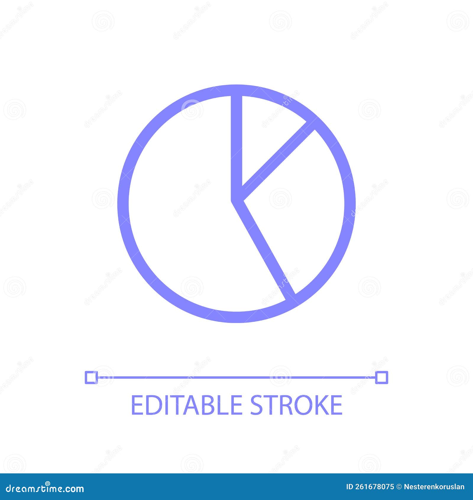 Pie Chart Pixel Perfect Color Linear Ui Icon Stock Vector ...