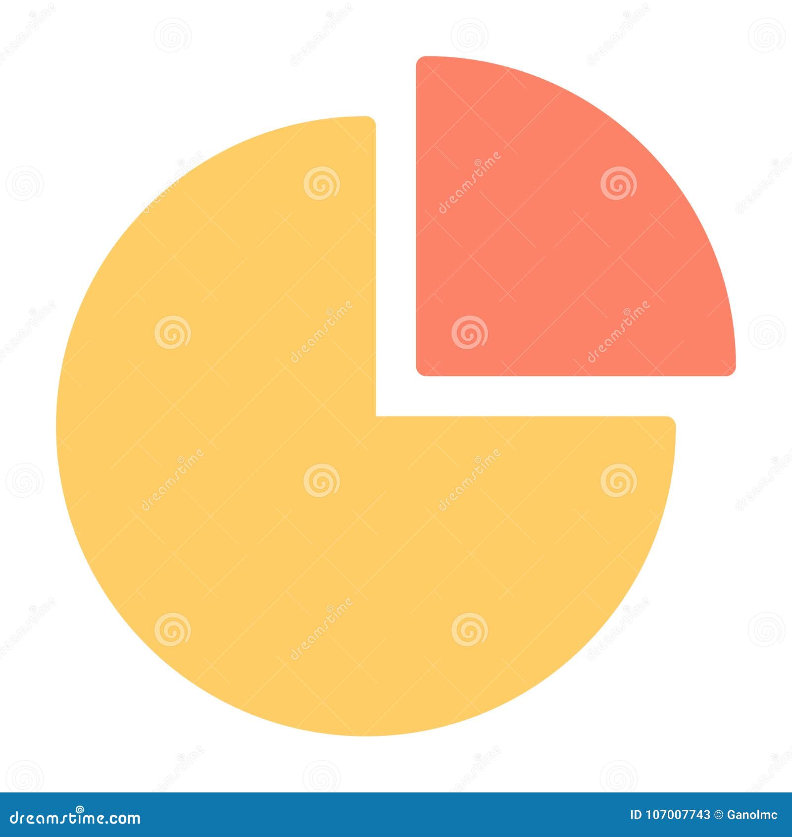 Pie Chart Pixel Perfect Vector Silhouette Icon 48x48. Simple Minimal ...