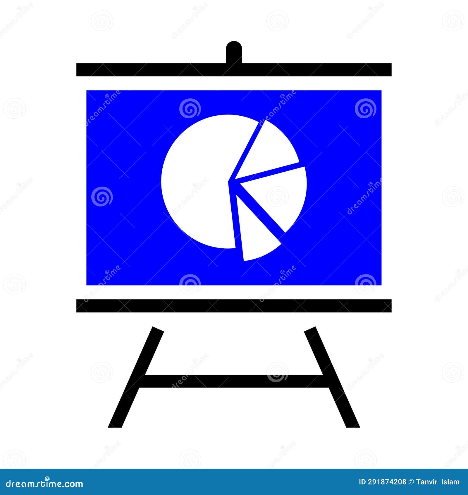 Pie Chart Presentation Icon Stock Vector - Illustration of symbol ...