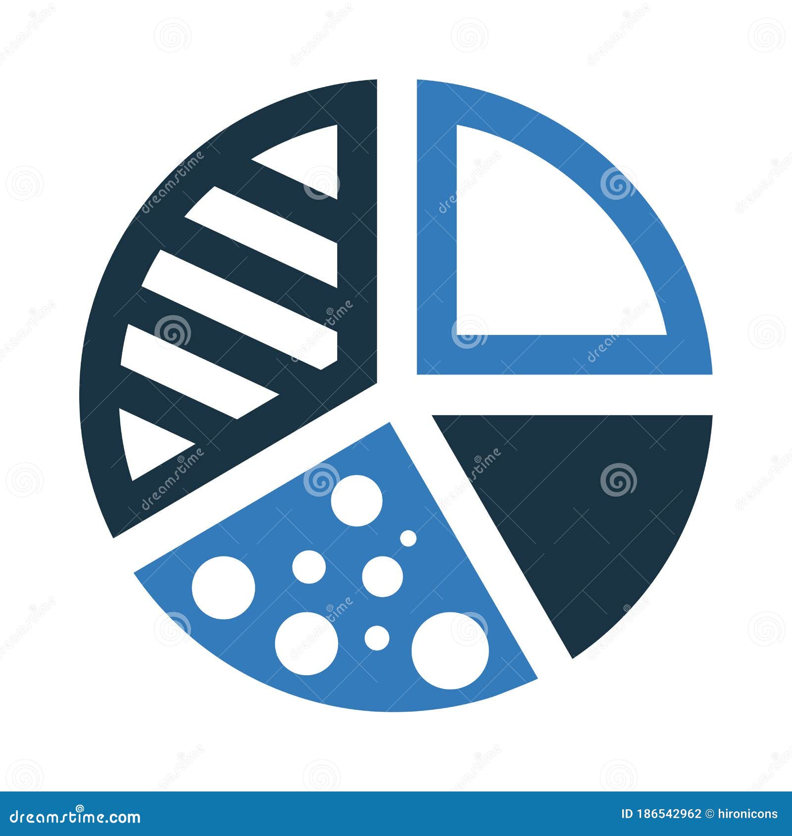 Pie Chart Presentation Icon, Statistics, Analysis Graph Stock Vector ...