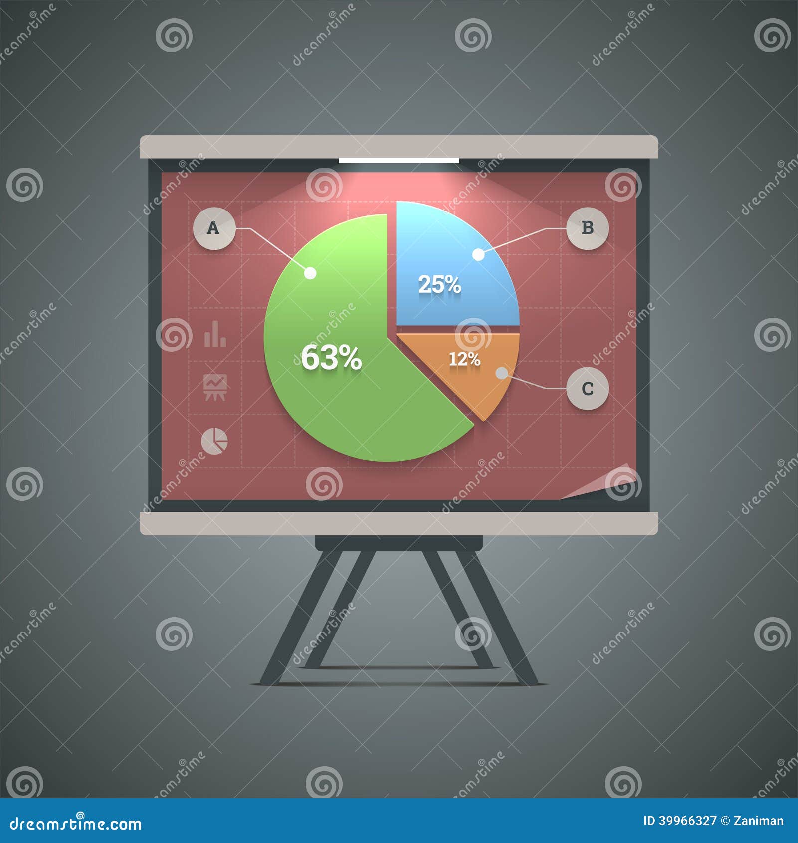 Pie, Chart, Presentation, Diagram Solid Icon Infographics 5 Steps ...