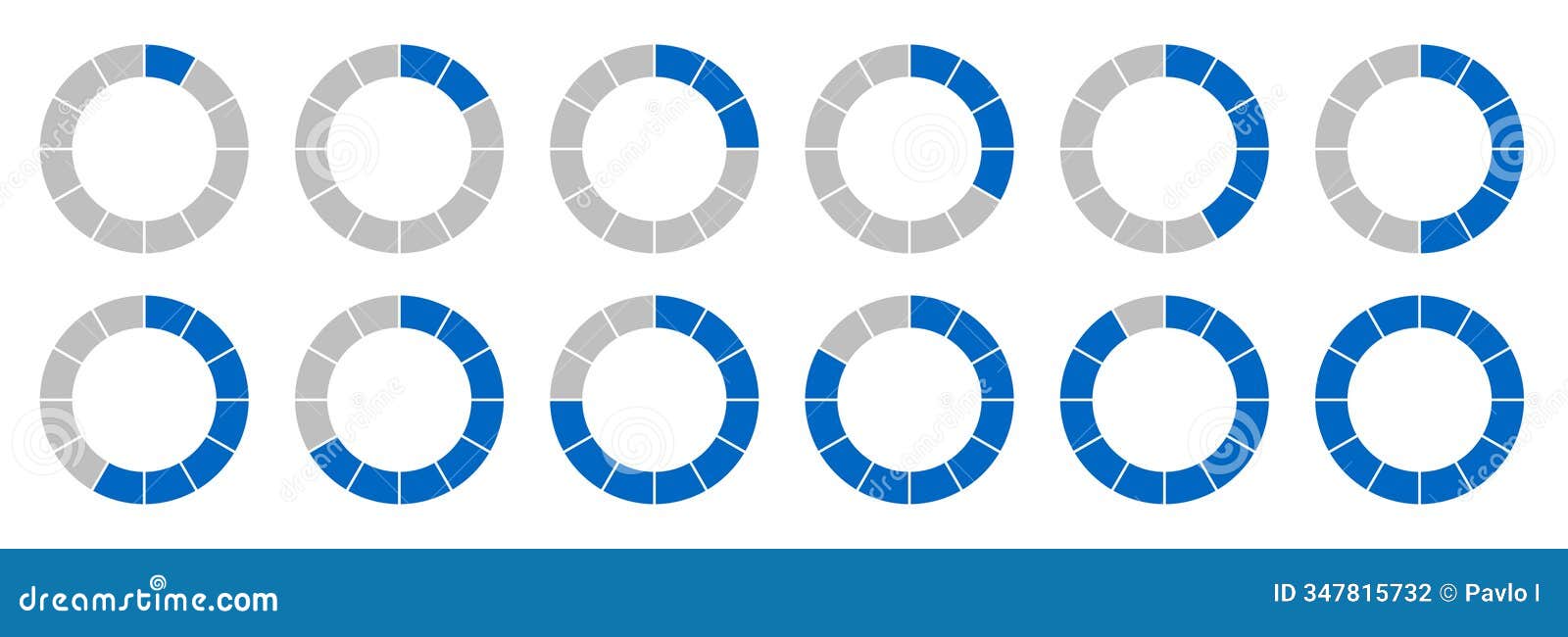Segmented Circle Arrow. Circular Arrow Icon. Process, Progres, R ...