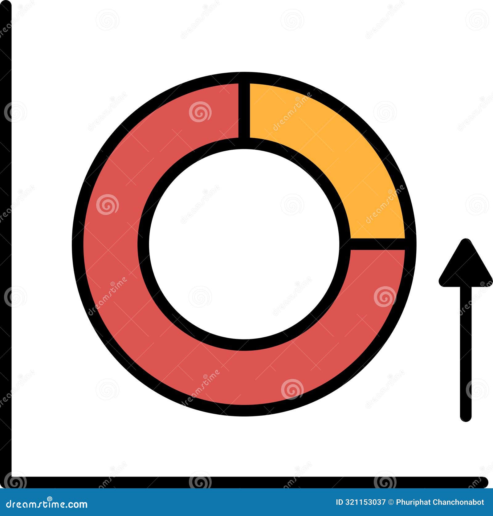 A Pie Chart is Shown in Black and White Stock Vector - Illustration of ...