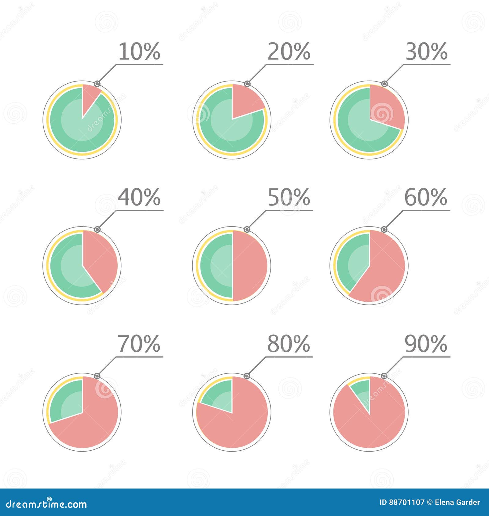Pie Chart Statistic Concept. Business Flow Process Diagram. Infographic ...