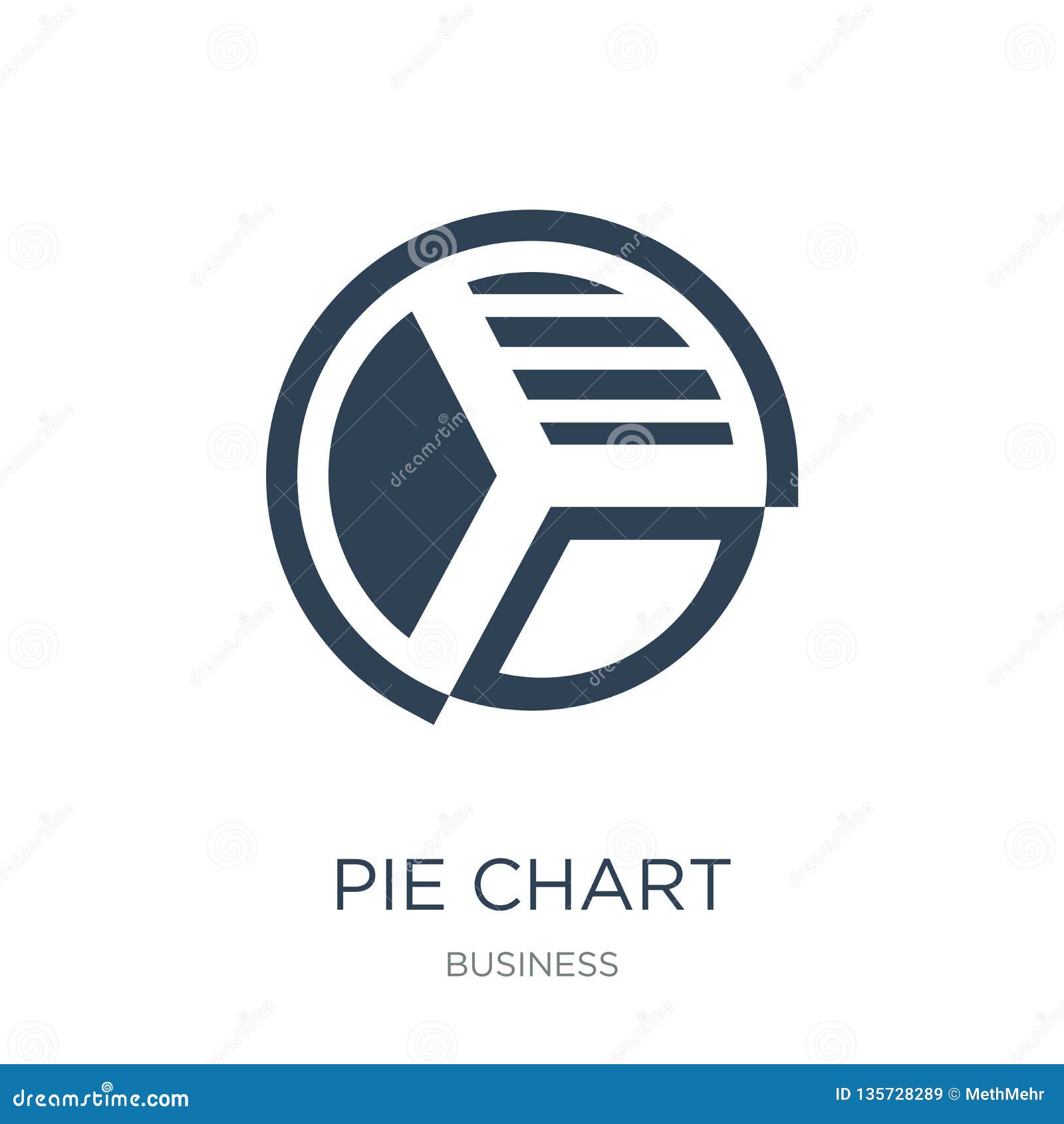 Pie Chart Statistics Icon in Trendy Design Style. Pie Chart Statistics ...