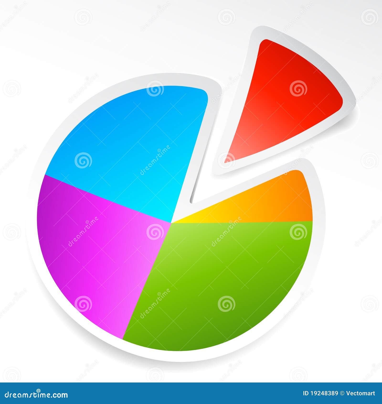 Pie Chart Sticker stock vector. Illustration of data - 19248389