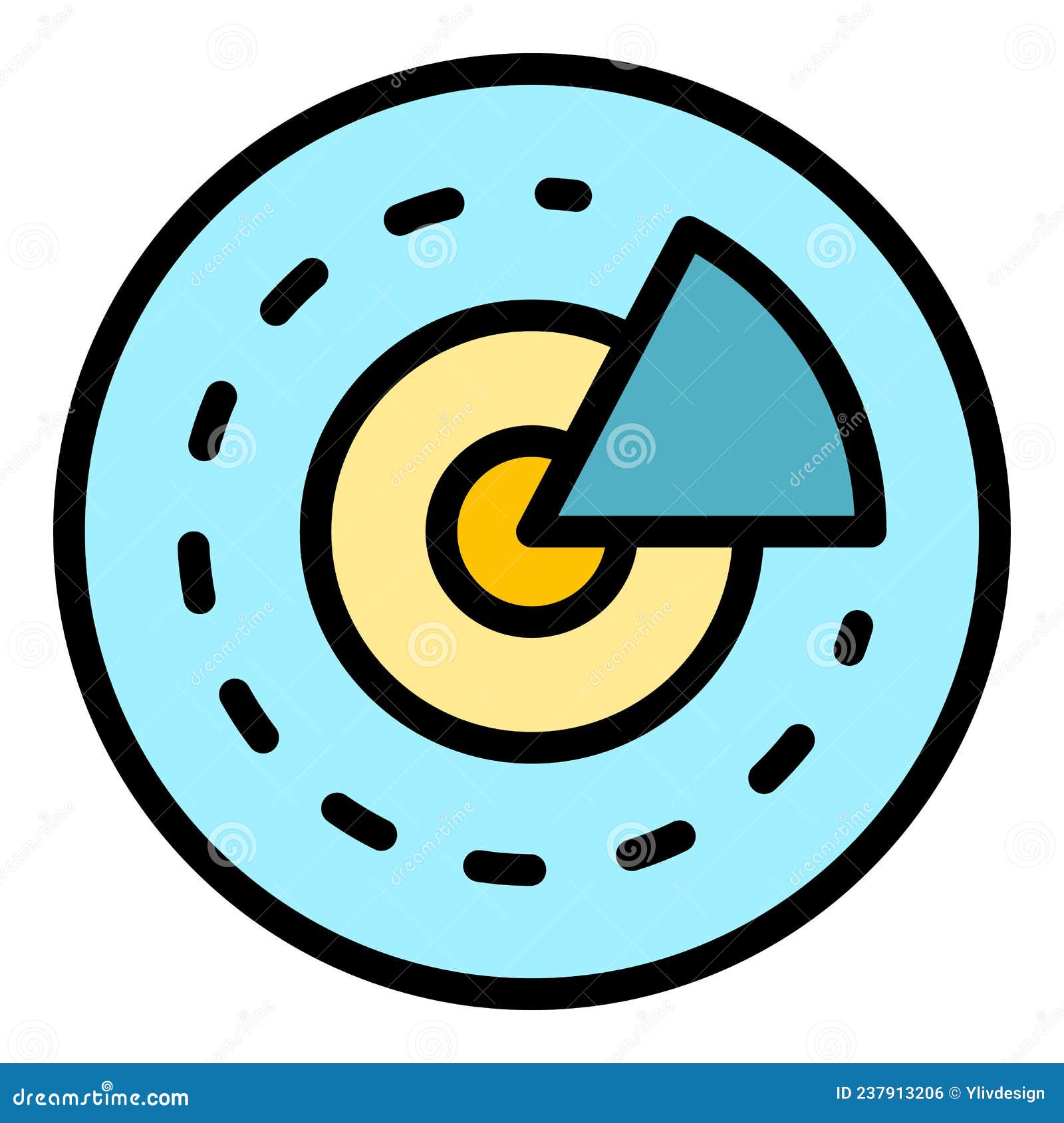 Pie Chart Target Audience Icon Color Outline Vector Stock Vector ...