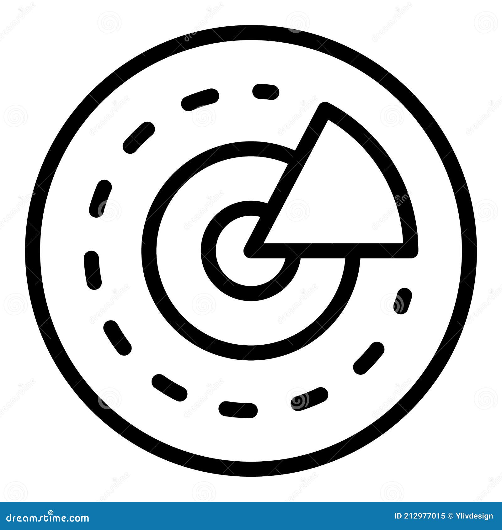 Pie Chart Target Audience Icon, Outline Style Stock Vector ...