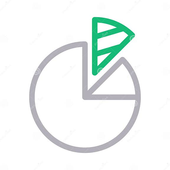 Pie Chart Thin Color Line Vector Icon Stock Vector - Illustration of ...