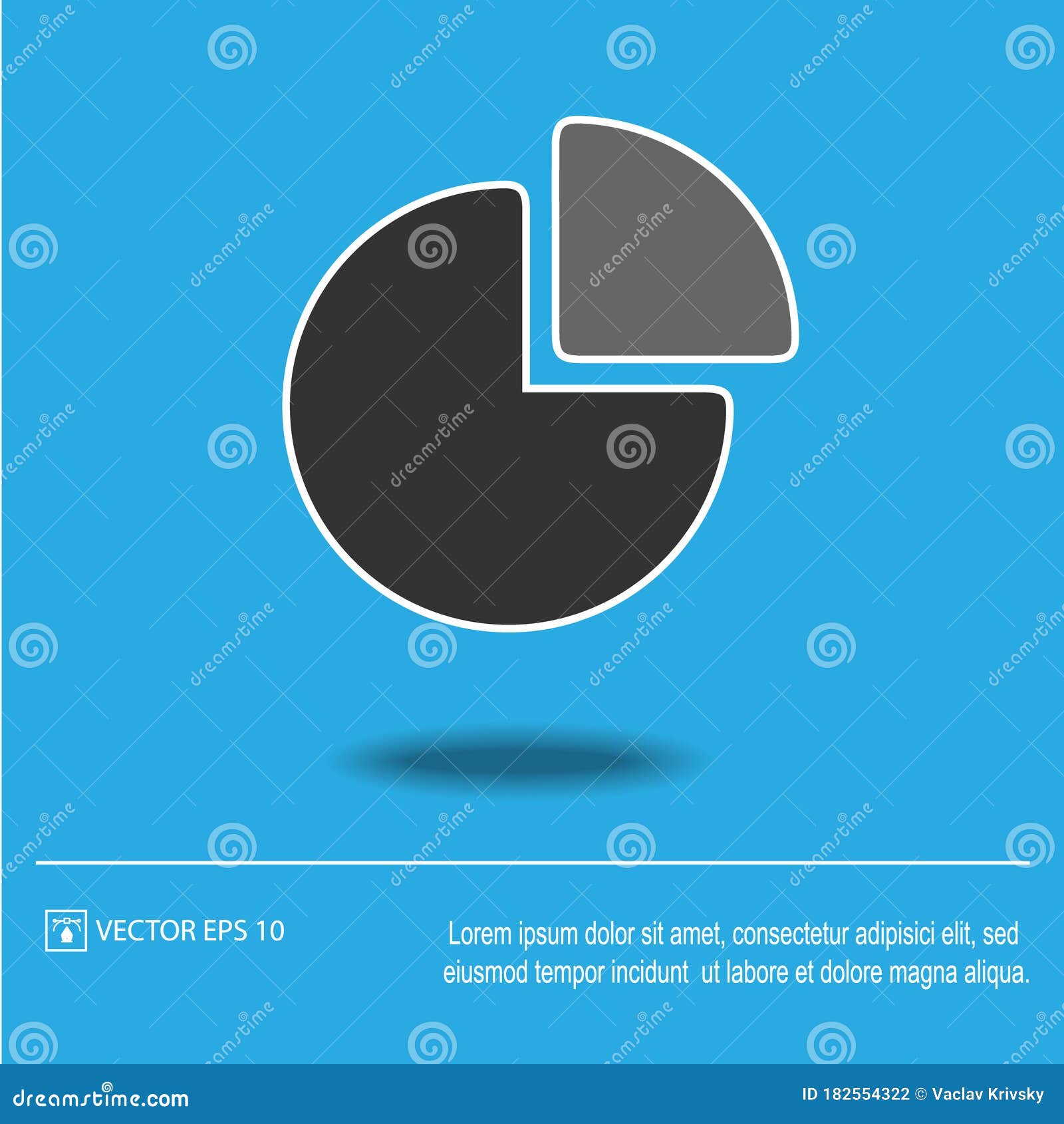 Pie Chart Vector Icon Eps 10. Graph Symbol Stock Vector - Illustration ...