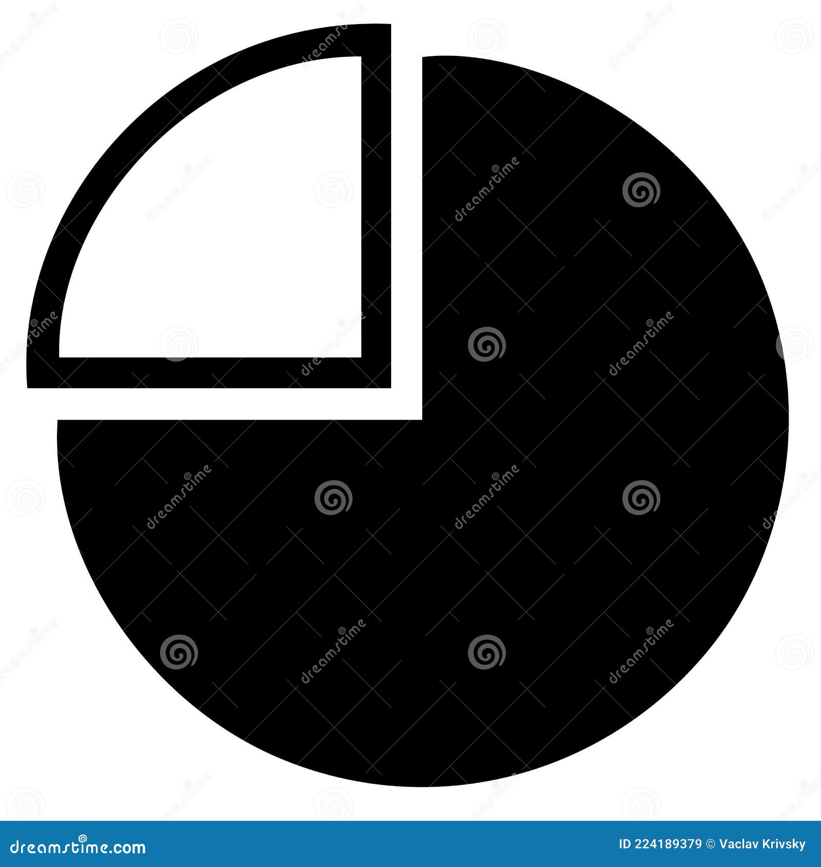 Pie Chart Vector Icon Eps 10. Graph Symbol Stock Vector - Illustration ...