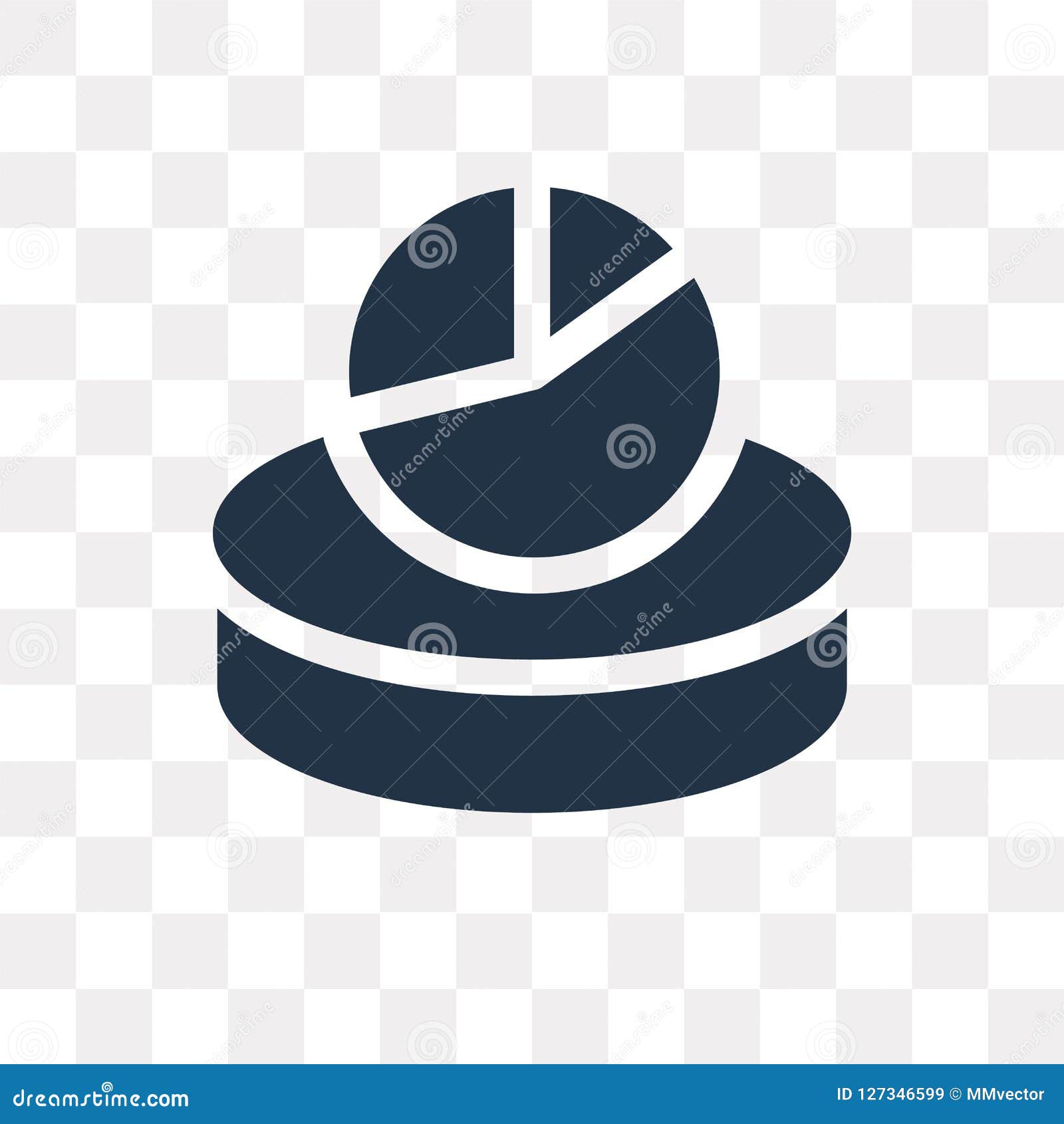 Pie Chart Vector Icon Isolated on Transparent Background, Pie Ch Stock ...