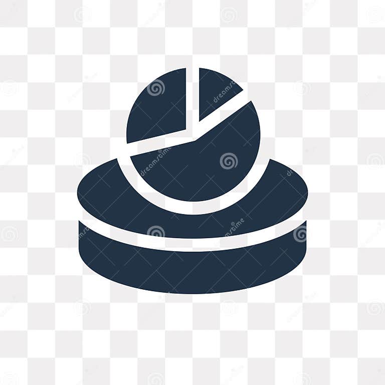 Pie Chart Vector Icon Isolated on Transparent Background, Pie Ch Stock ...