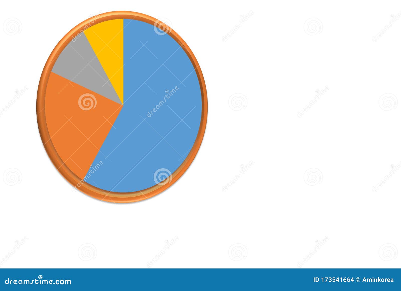 Pie Chart on White Background Stock Illustration - Illustration of ...