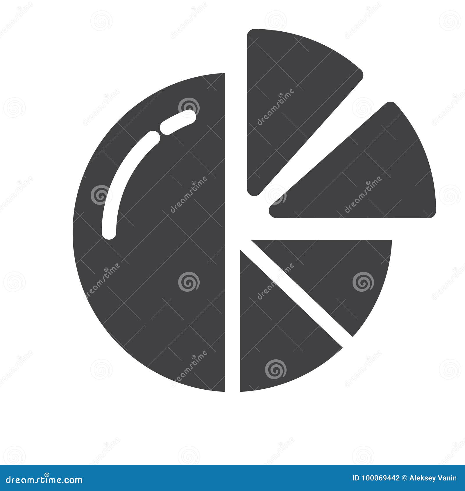 Pie Charticon Vector | CartoonDealer.com #100069442