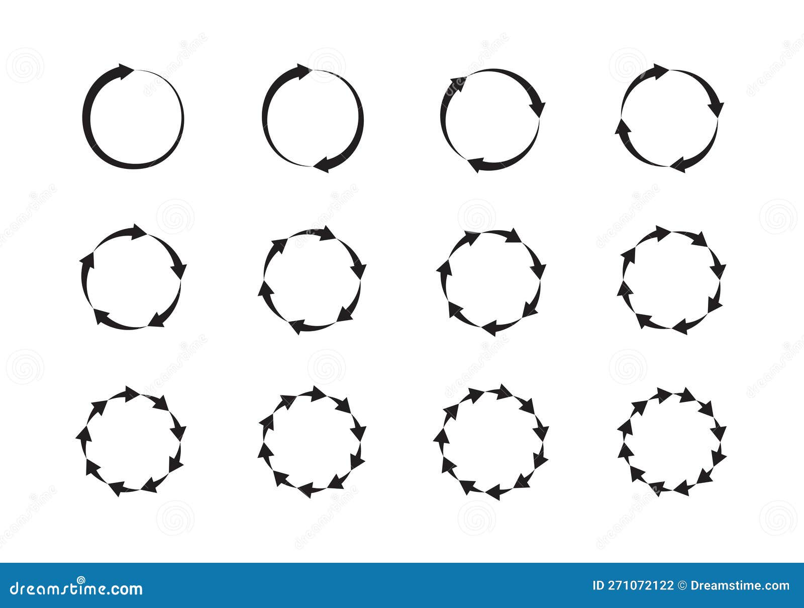 Pie Charts Diagrams. Set Of Different Color Circles Isolated ...