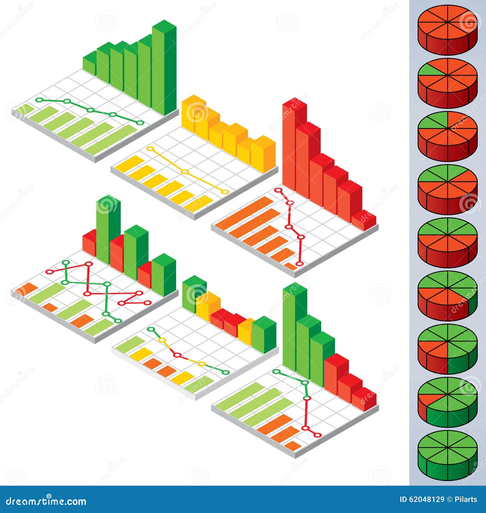Pie Charts and Graphs. Vector Elements for Design Stock Vector ...