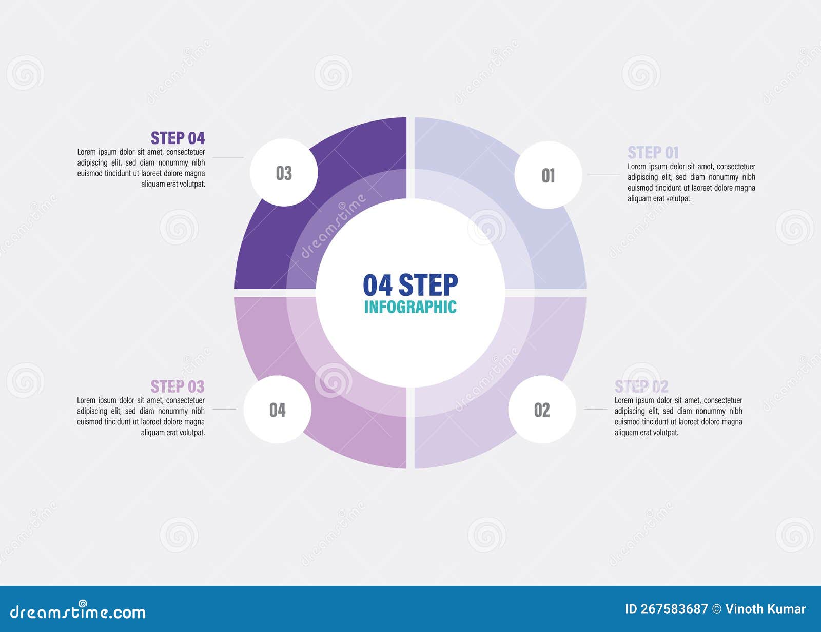 Pie Charts for Infographics. Elements with 1, 2, 3, 4, 5, 6, 7, 8, 9 ...