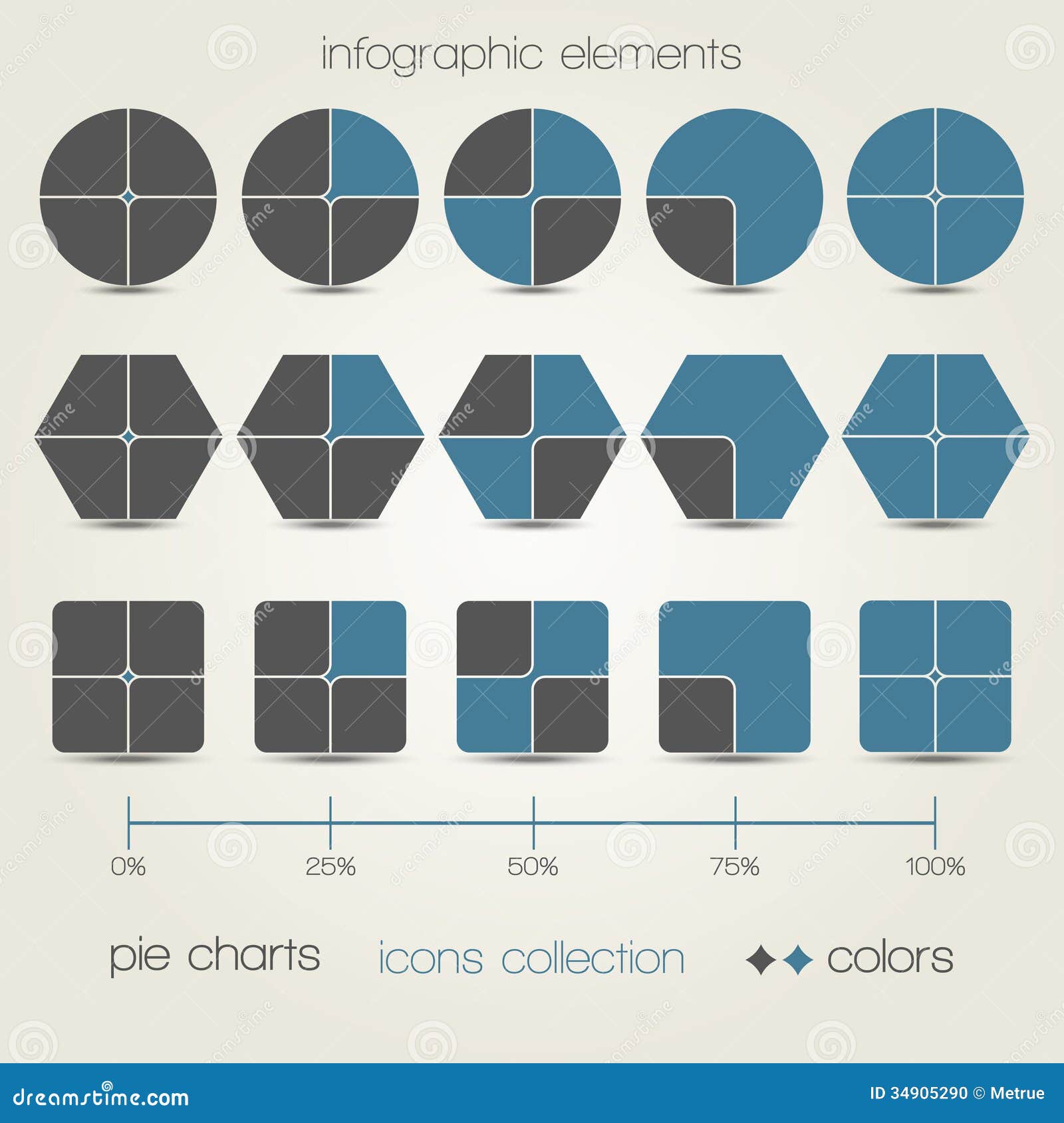 Modern Charts Flat Icons Royalty-Free Stock Photography | CartoonDealer ...