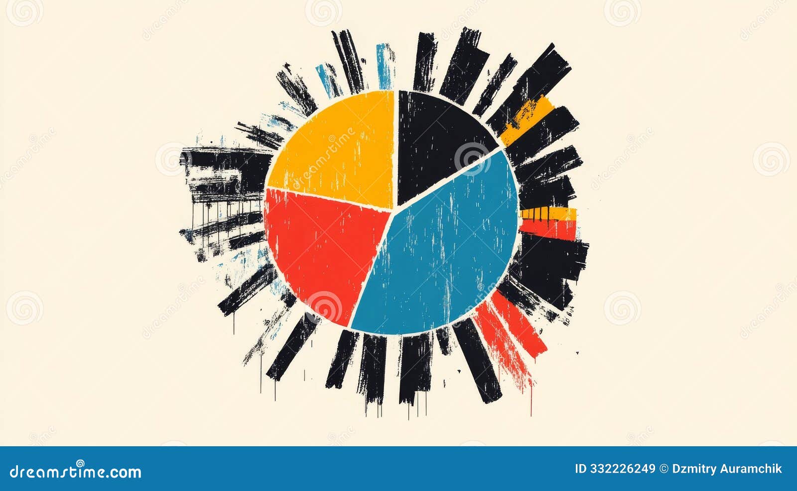 The Pie Charts Represent Segmentation and Data Analysis in a Colorful ...